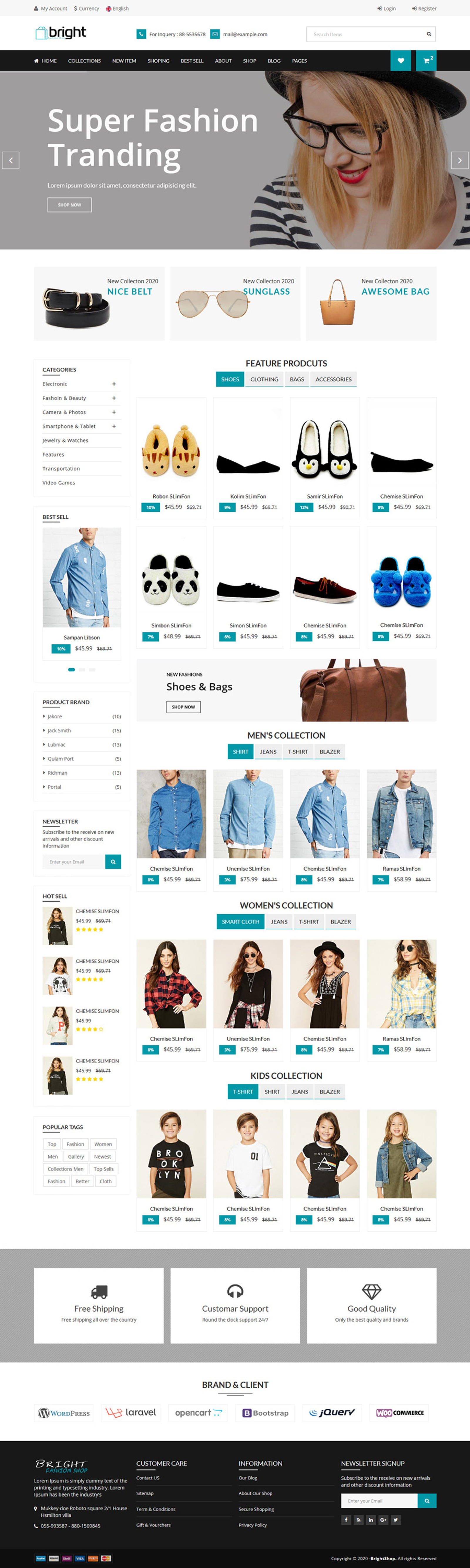 Bright Shop eCommerce HTML Theme Website Template
