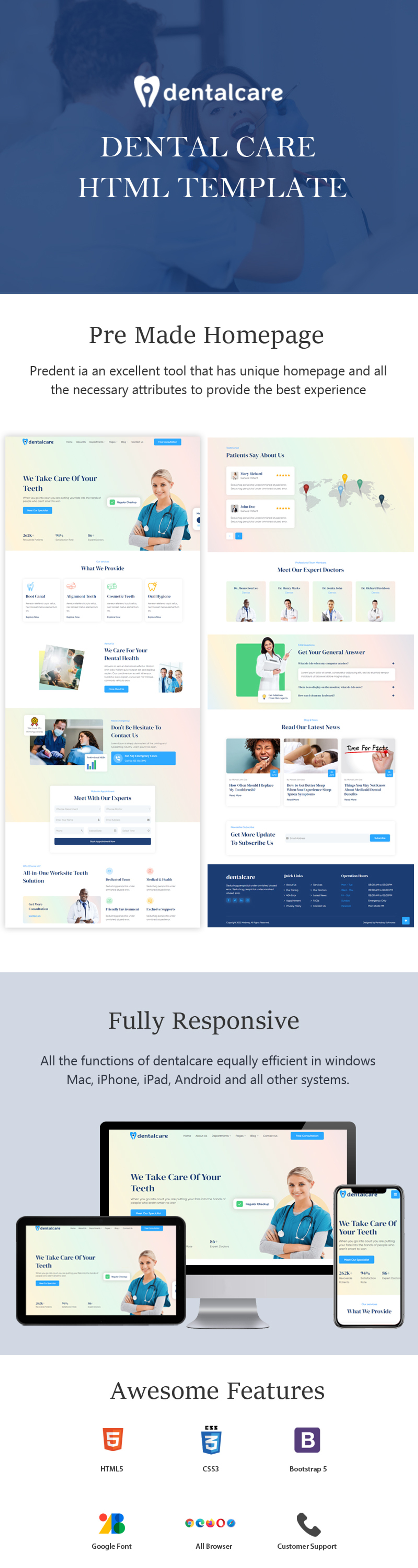 Dentalcare - Dentist and Dental Clinic HTML Template