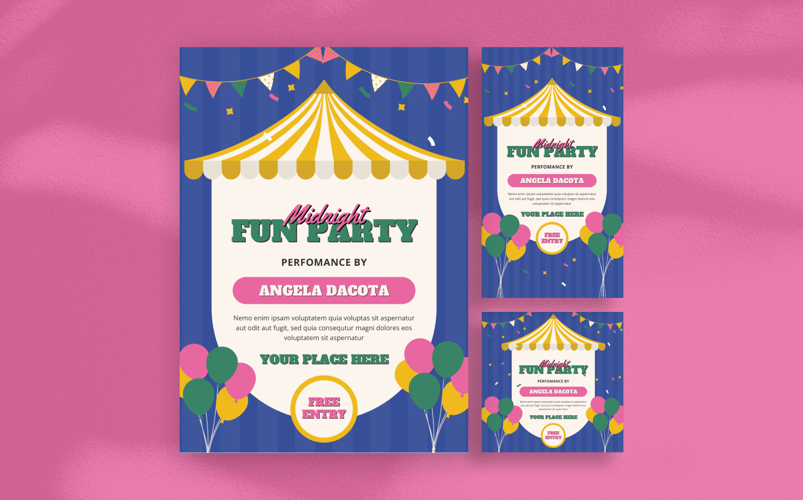 Midnight Fun Party Flyer Template #367424 - TemplateMonster