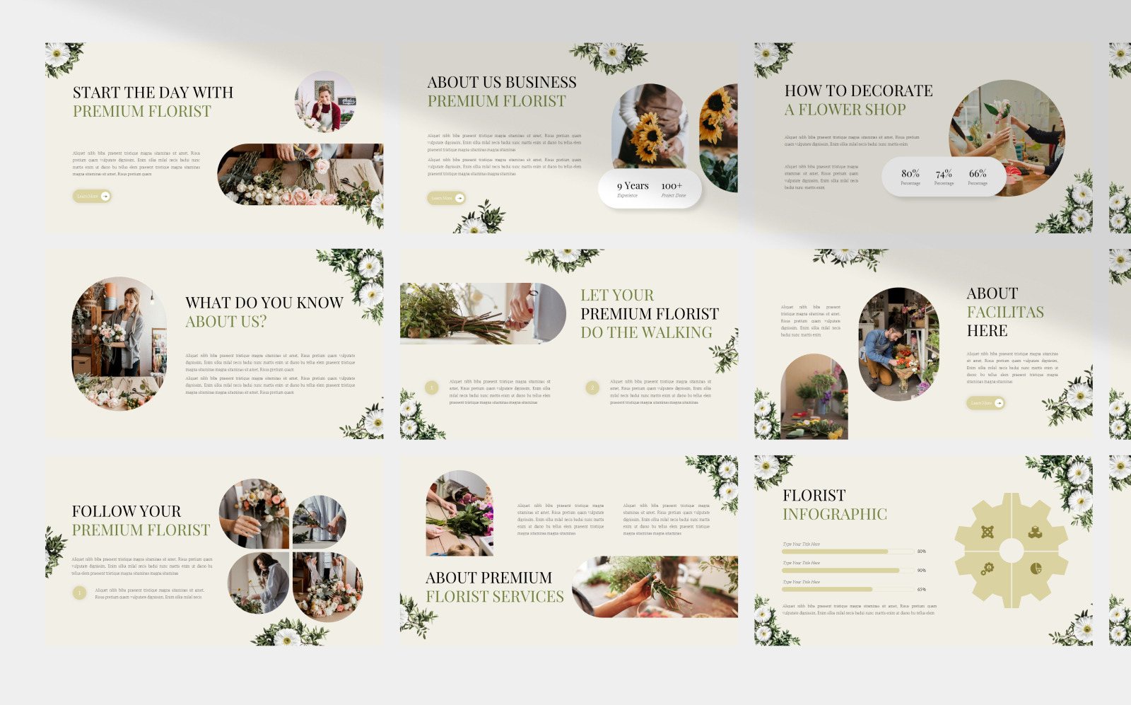 Premium Florist Presentation Template - TemplateMonster