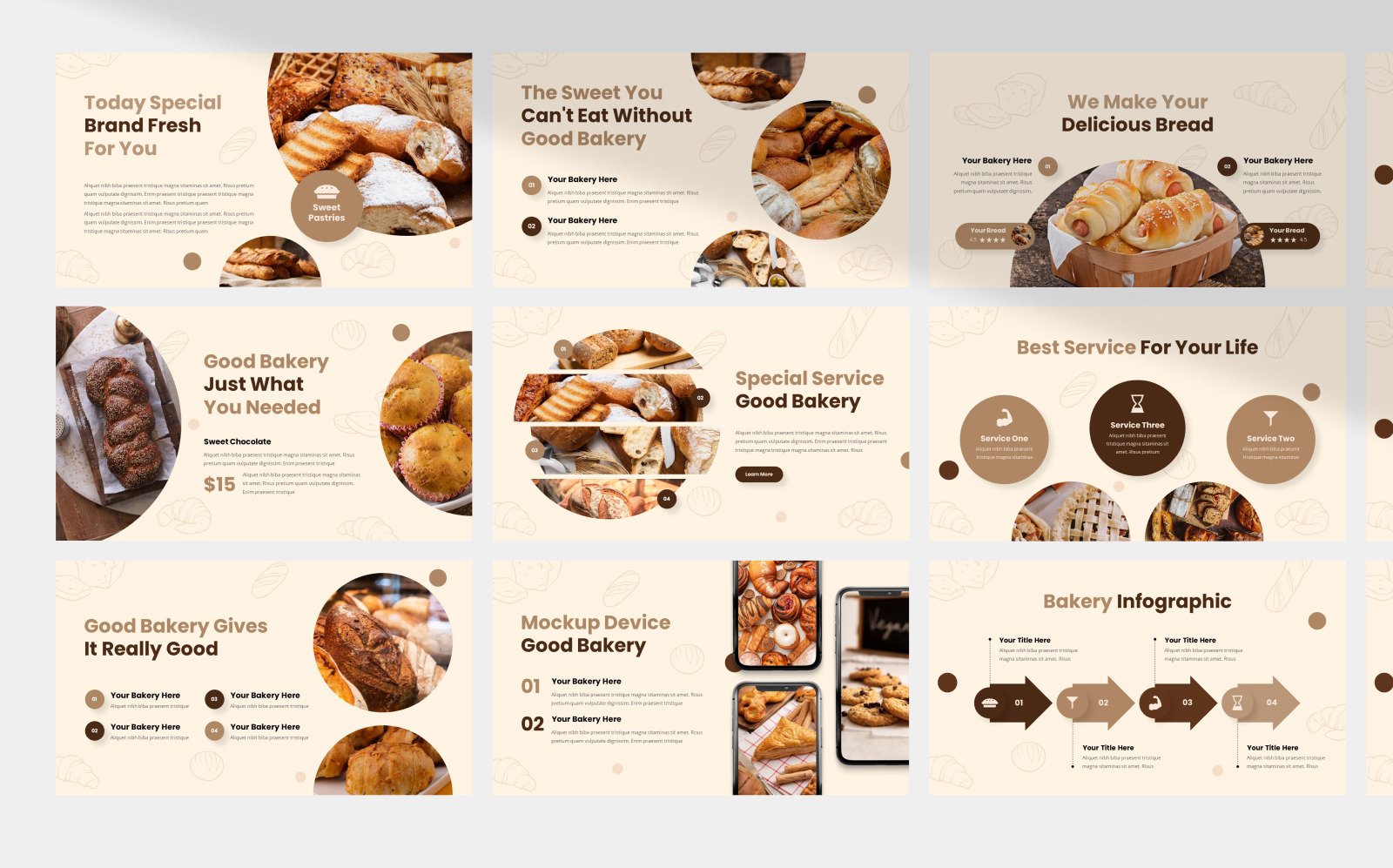 Bakery Shop PowerPoint Template #376276 - TemplateMonster