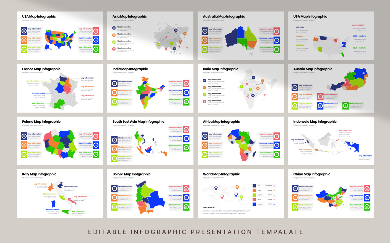 Map Business Infographic Presentation Template