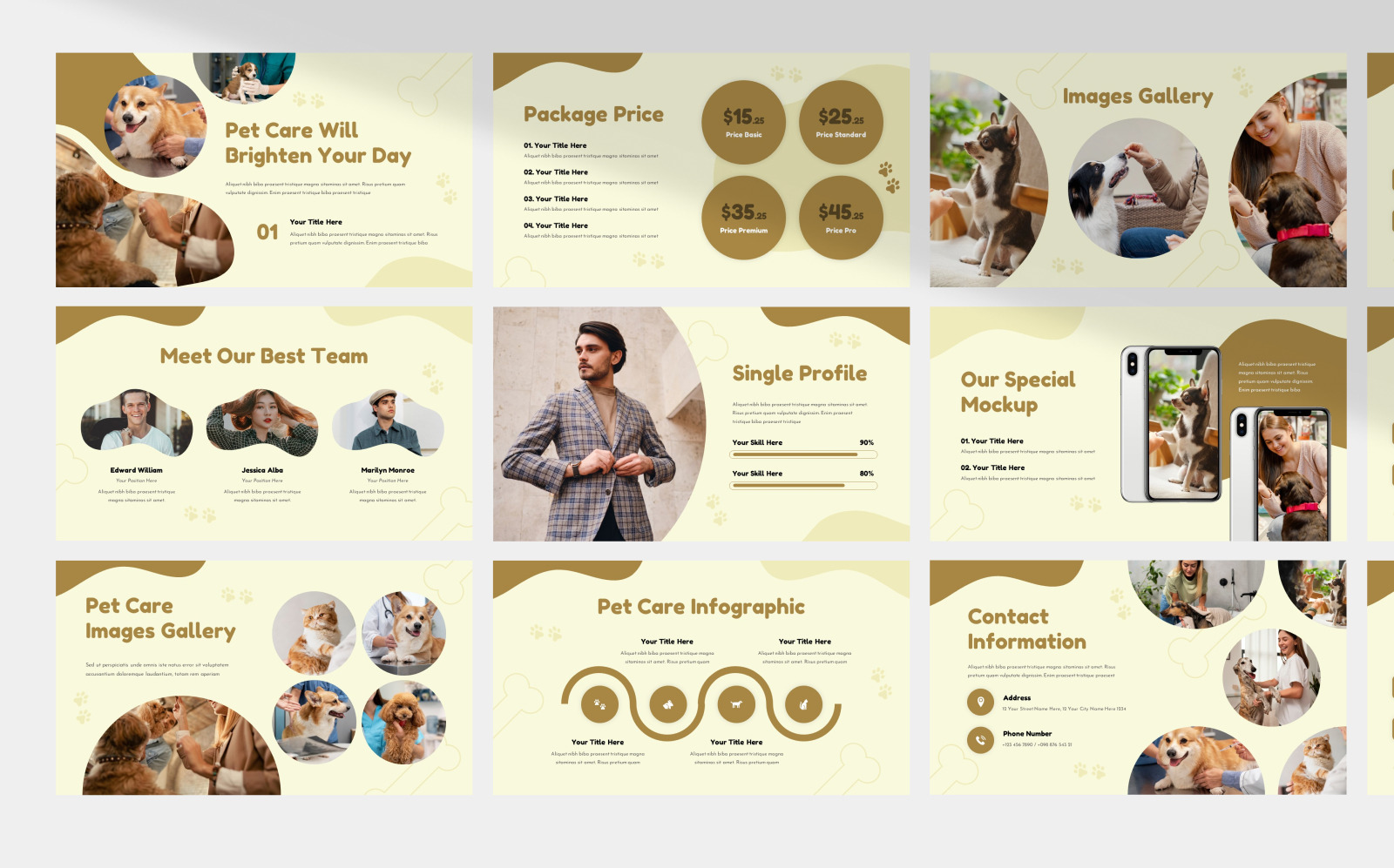 Pet Care and Veterinary PowerPoint Template - TemplateMonster