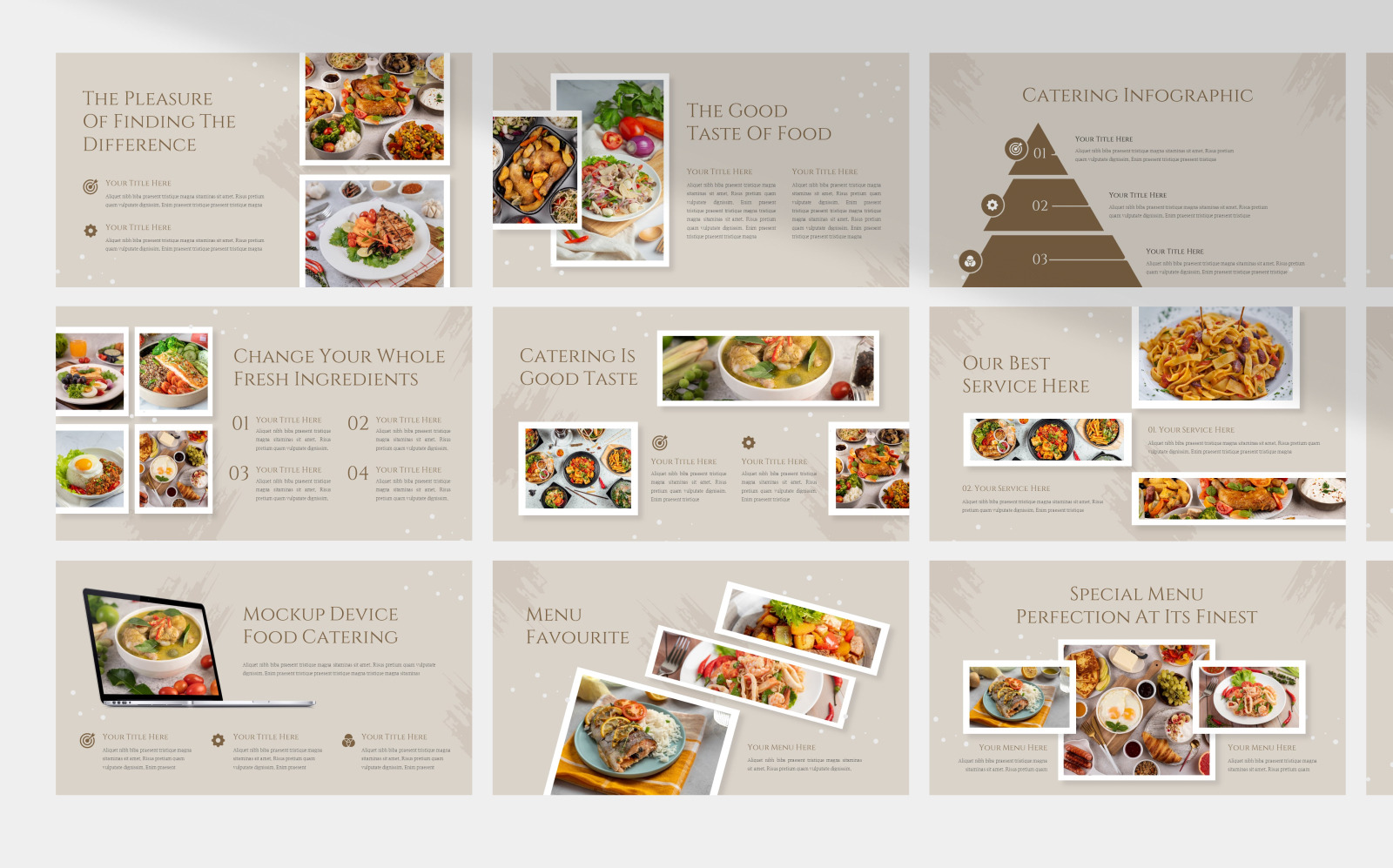 Food Catering PowerPoint Template #376018 - TemplateMonster