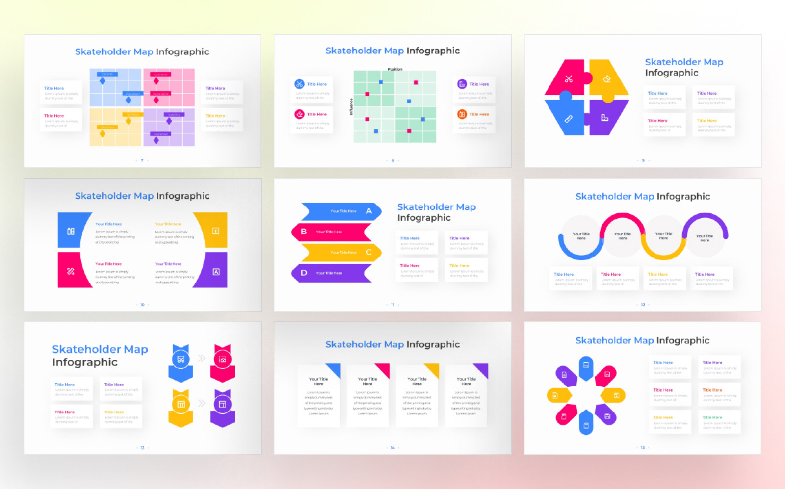 Stakeholder Map PowerPoint Infographic Template