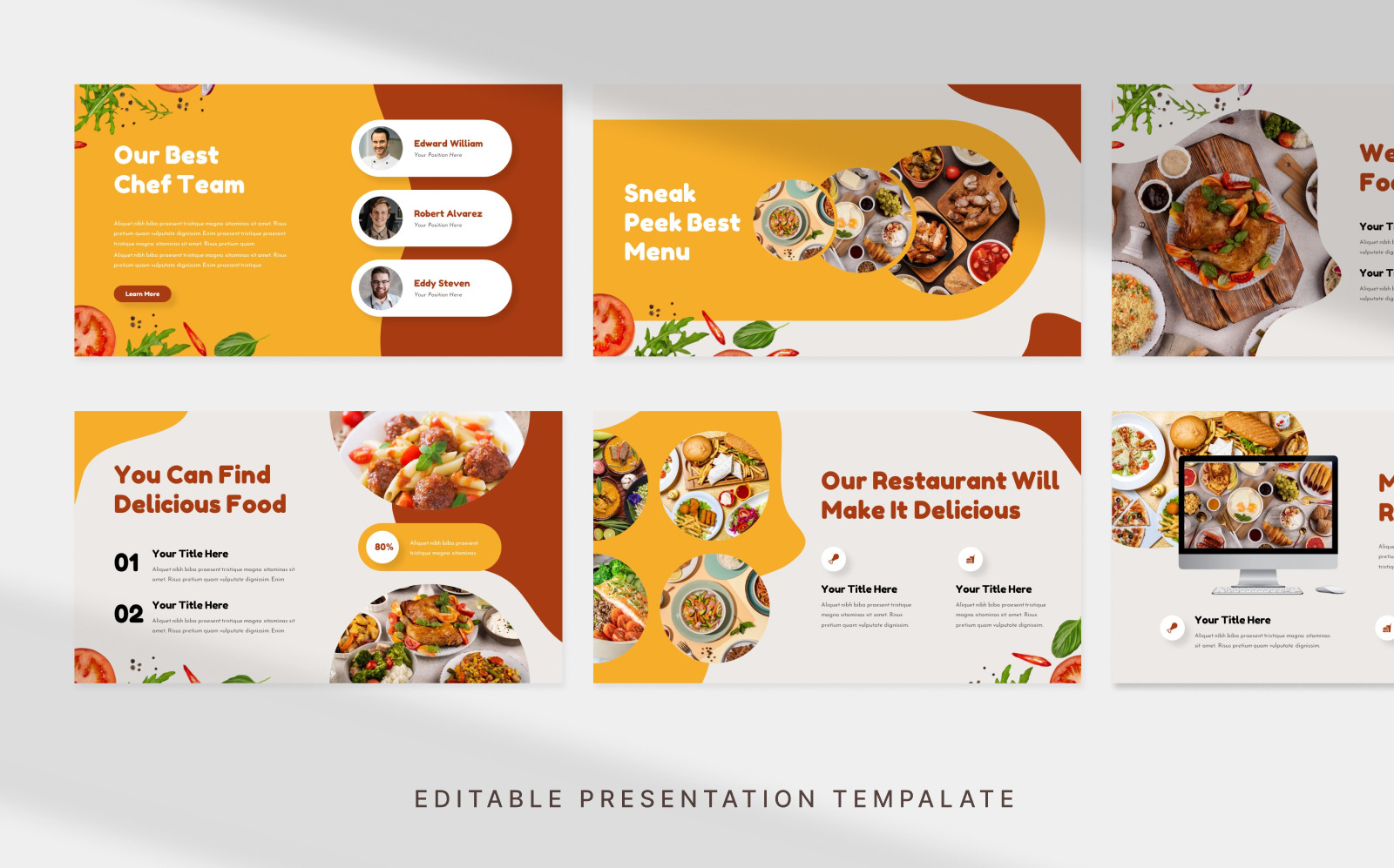Fast Food Restaurant PowerPoint Template - TemplateMonster