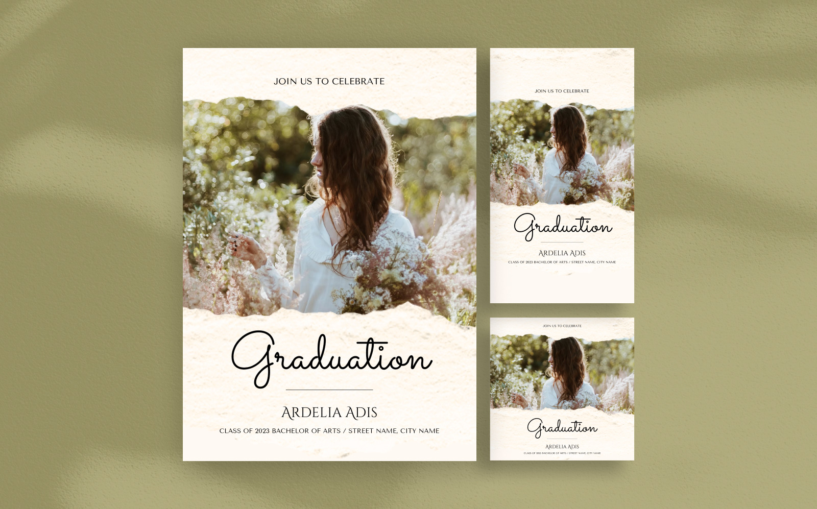 Aesthetic Graduation Party Invitation Flyer Template