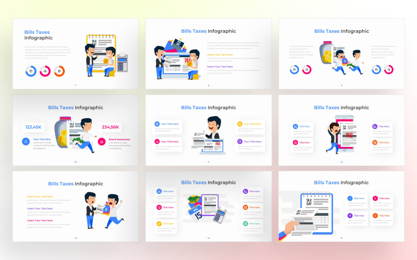 Bill Taxes PowerPoint Infographic Template - TemplateMonster