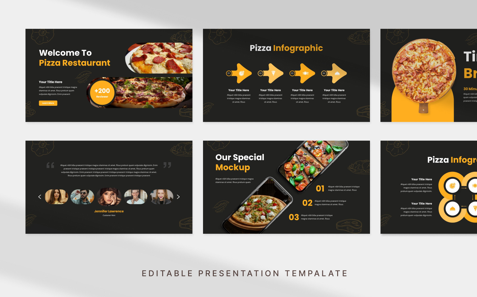 Pizza Restaurant PowerPoint Template - TemplateMonster