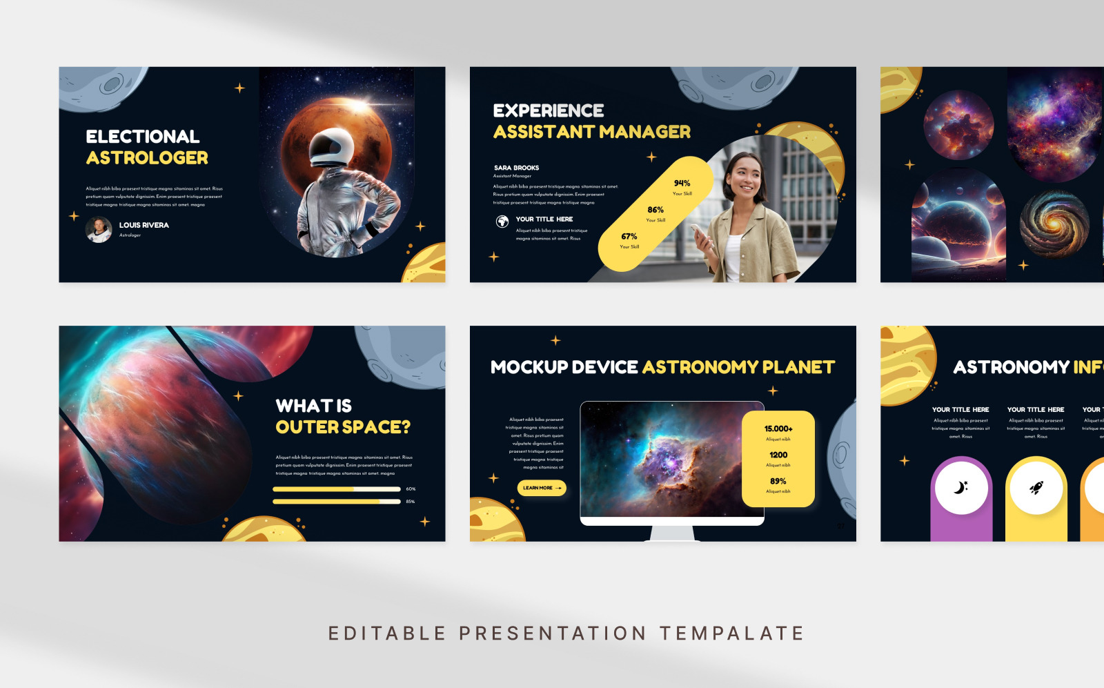 Astronomy Presentation Template #370403 - TemplateMonster