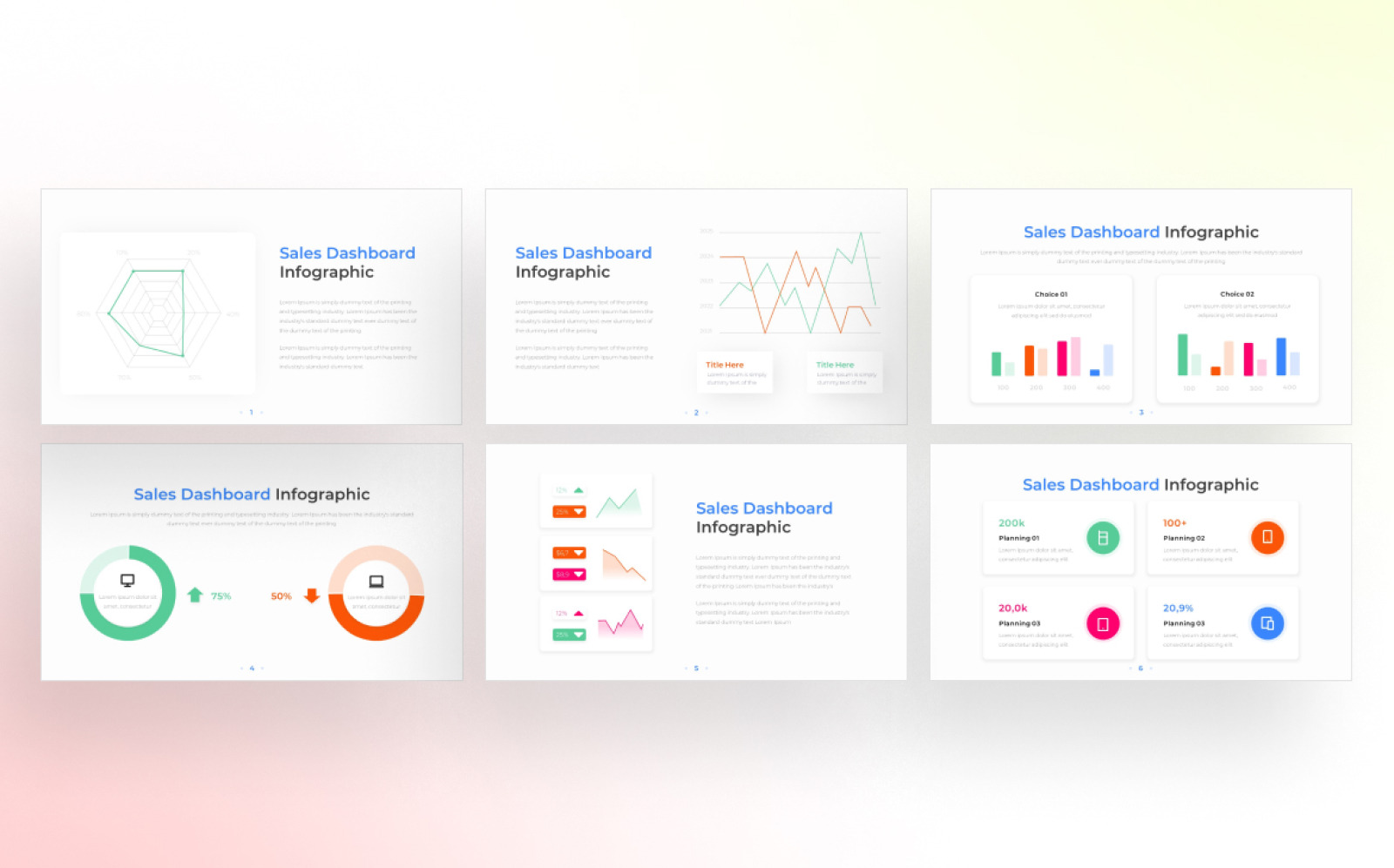 Sales Dashboard PowerPoint Infographic Template