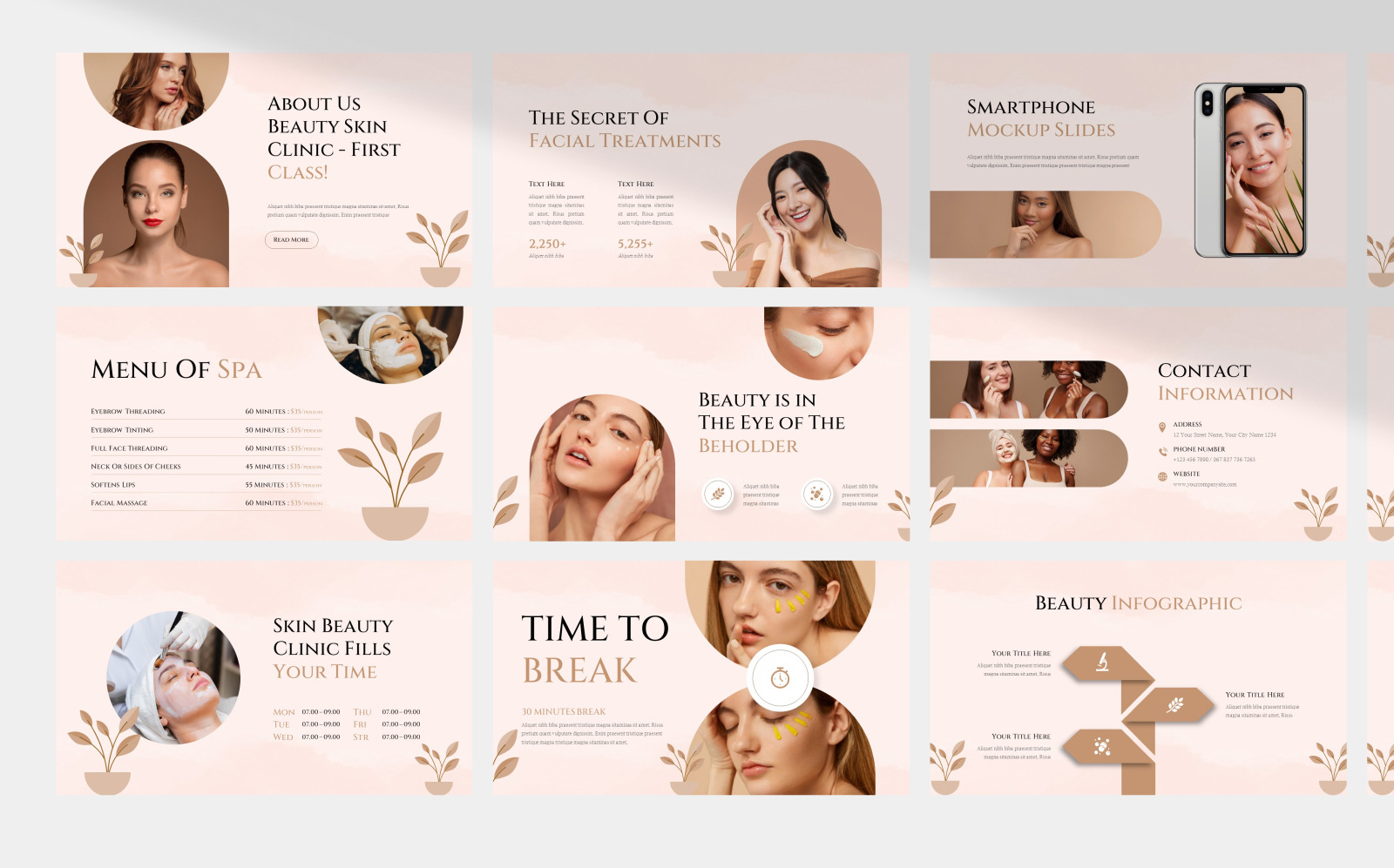 Beauty Skin Clinic Presentation Template - TemplateMonster