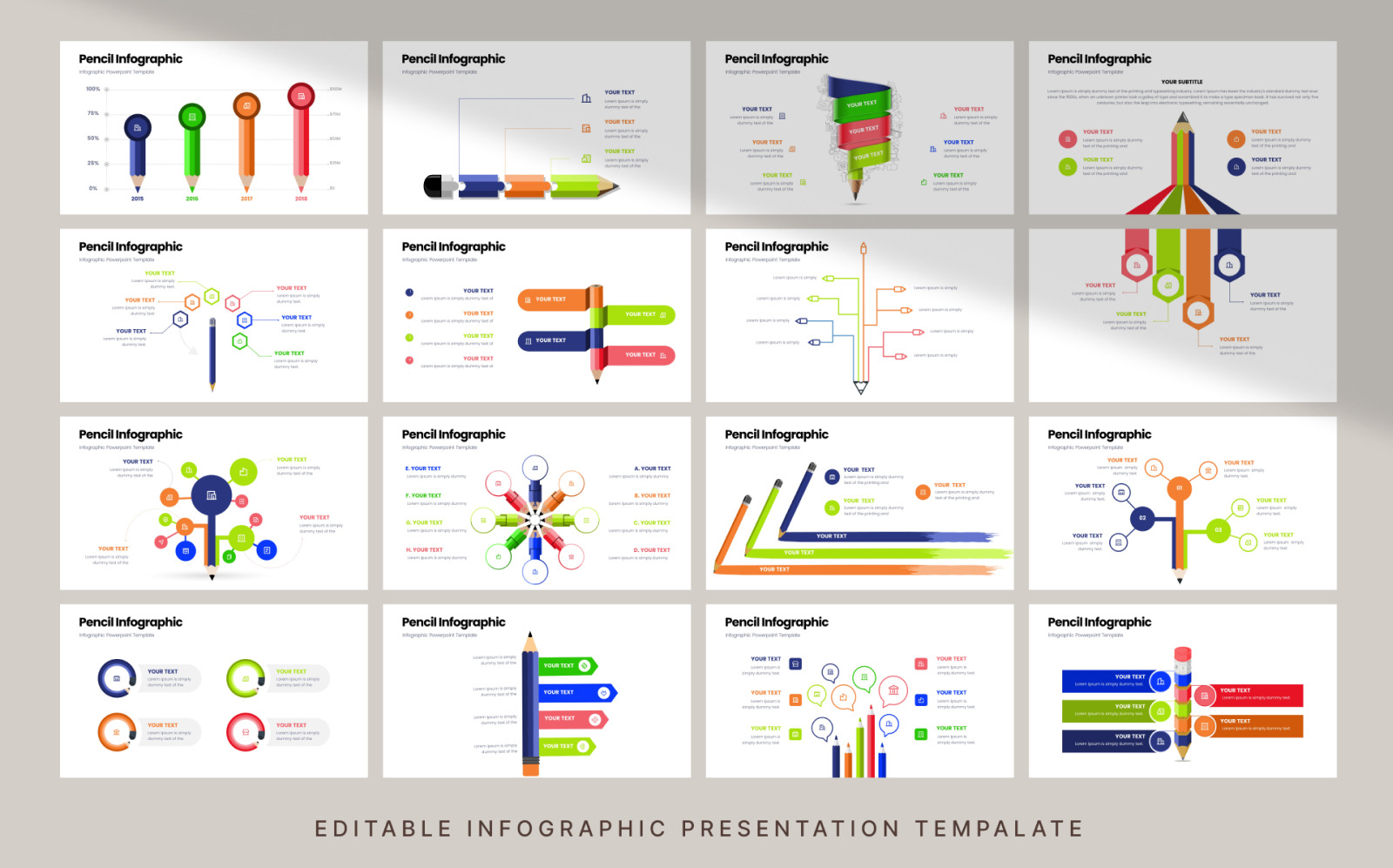Pencil Business Infographic Presentation Template