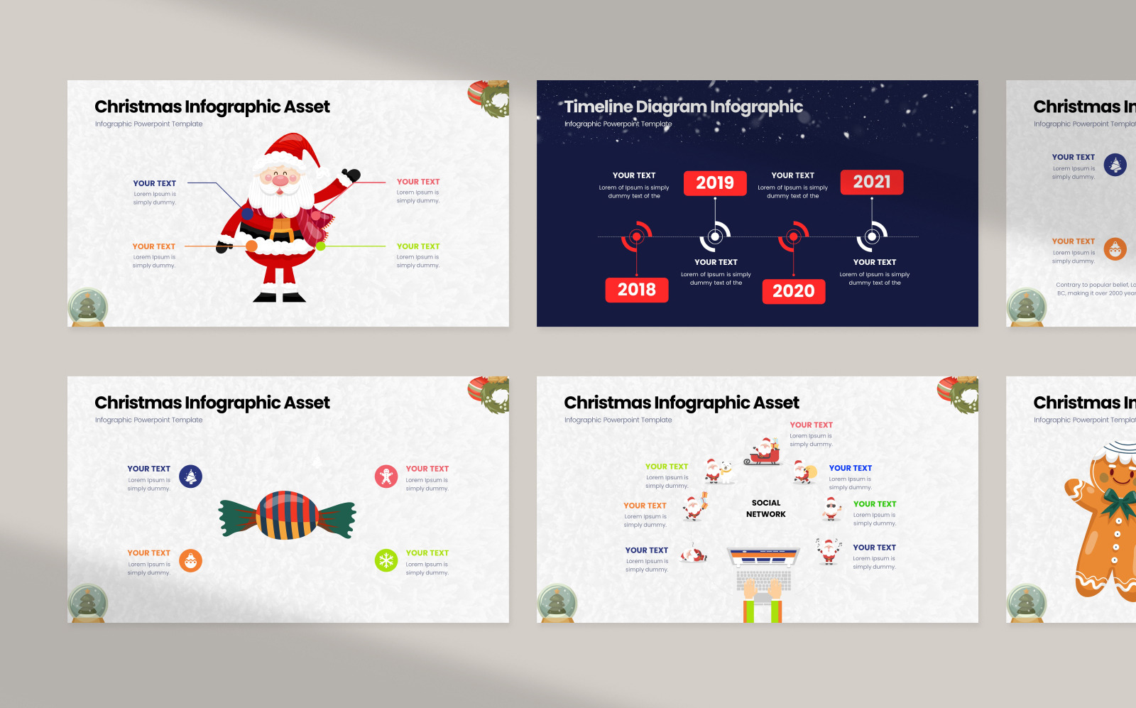 Christmas Slide Infographic Presentation Template