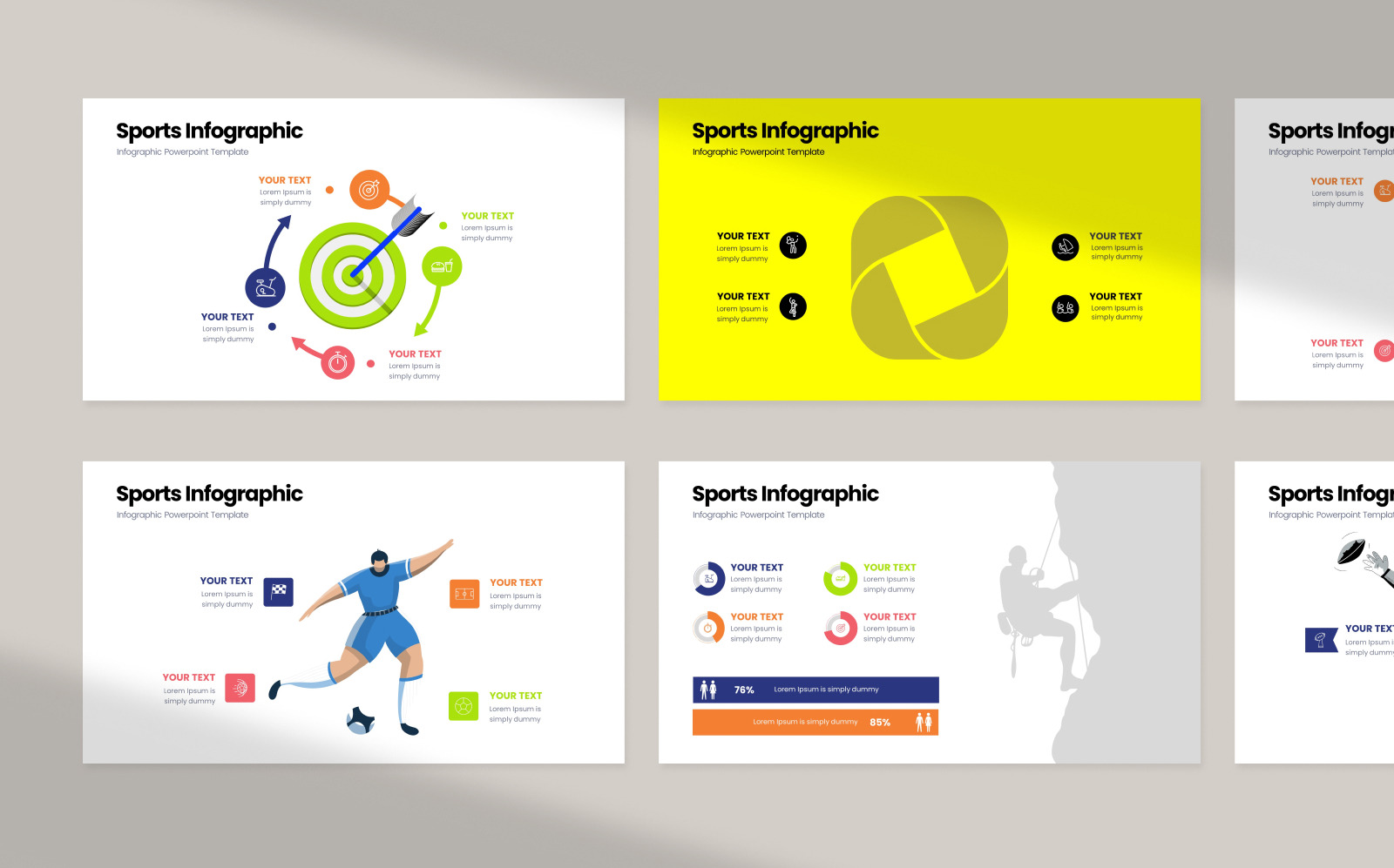 Sport Slide Infographic Presentation Template