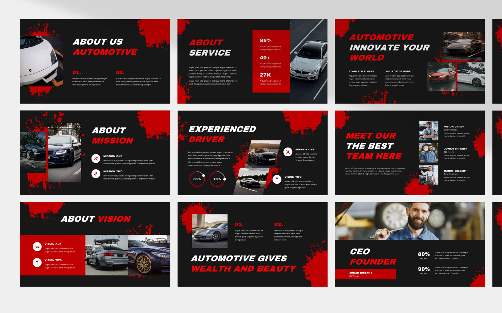 Automotive Presentation Template #364486 - TemplateMonster