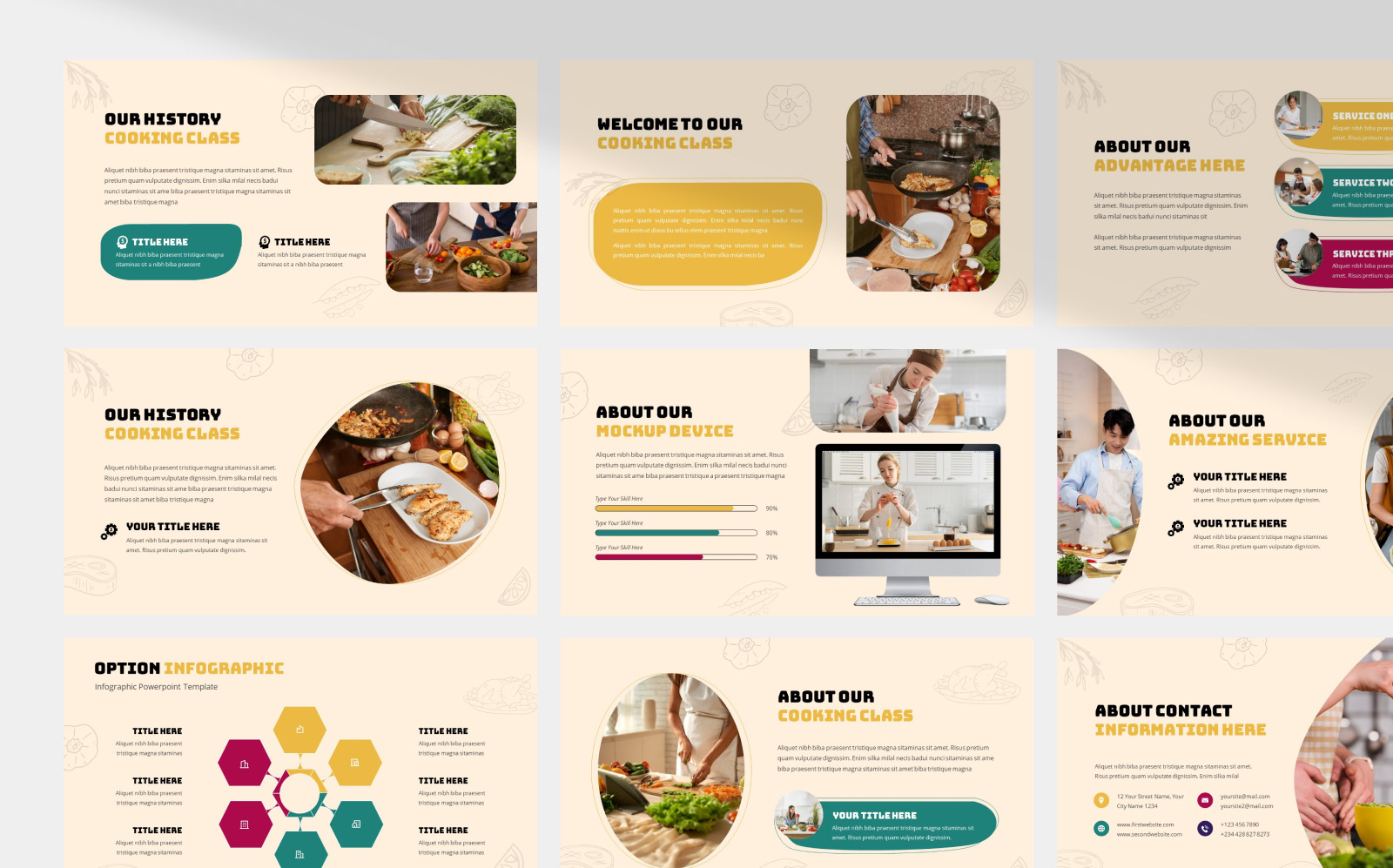 Cooking Class Presentation Template #336380 - TemplateMonster