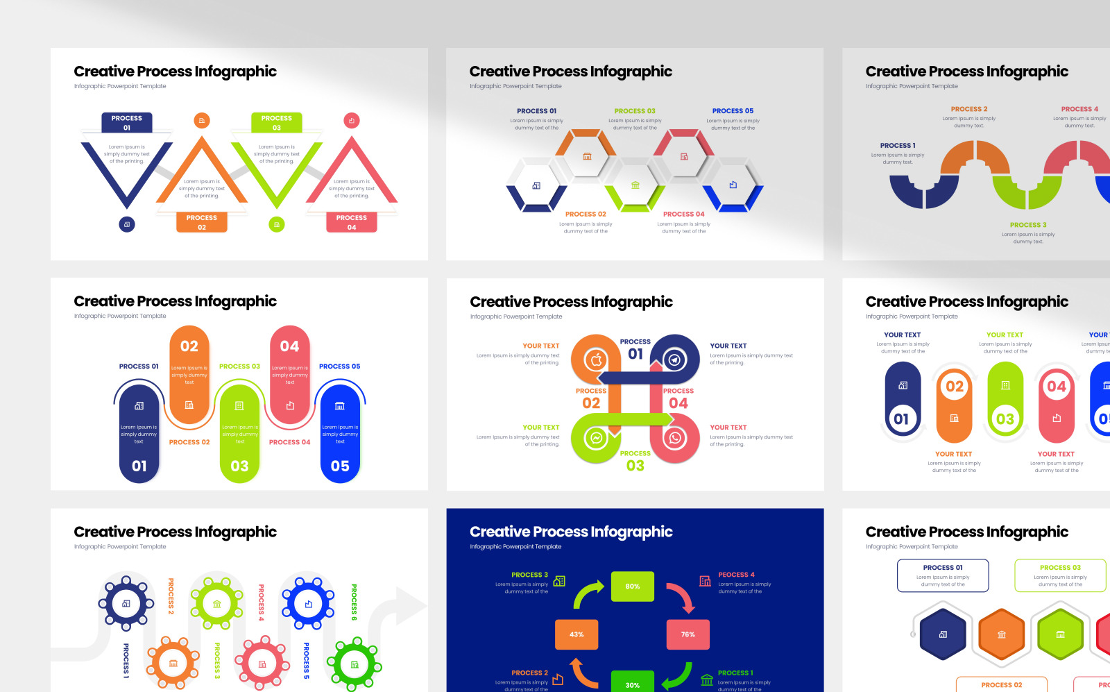 Creative Process Infographic Presentation Template