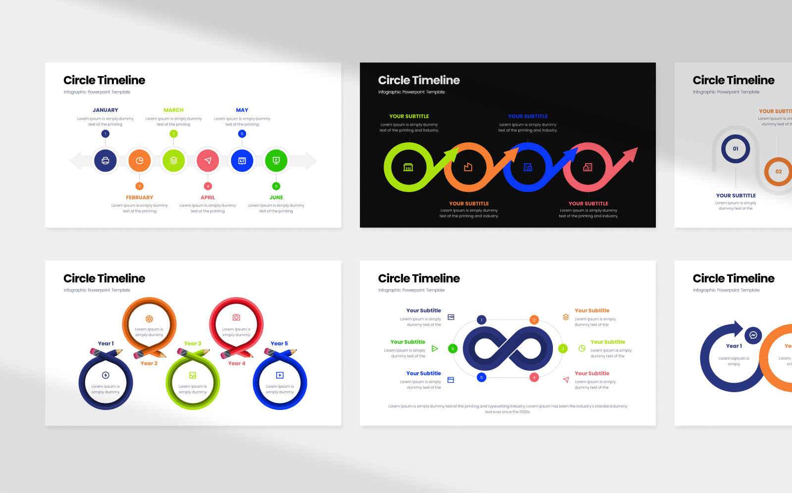 Circle Timeline Infographic Presentation Template