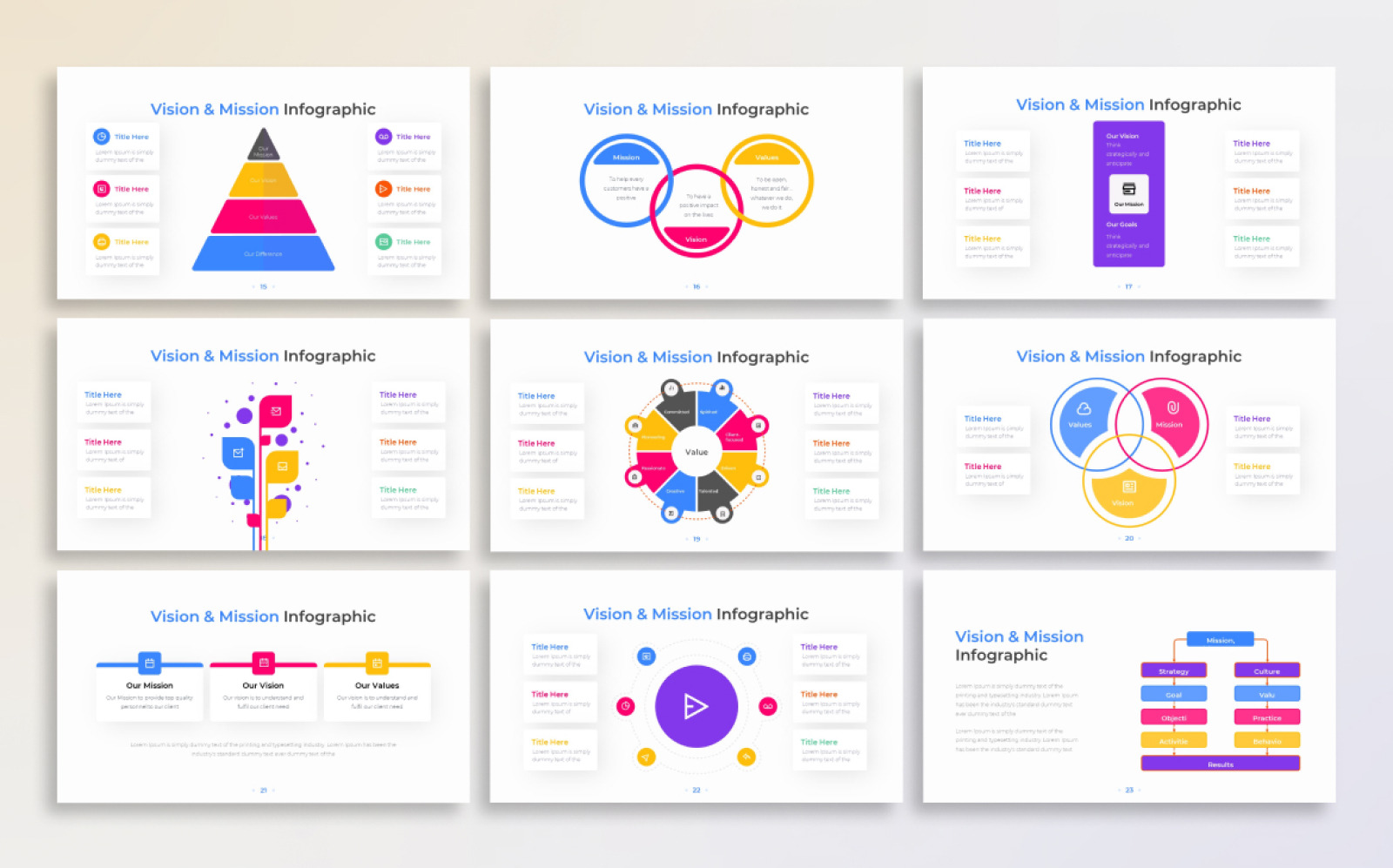Vision Mission Infographic Template #394409 - TemplateMonster