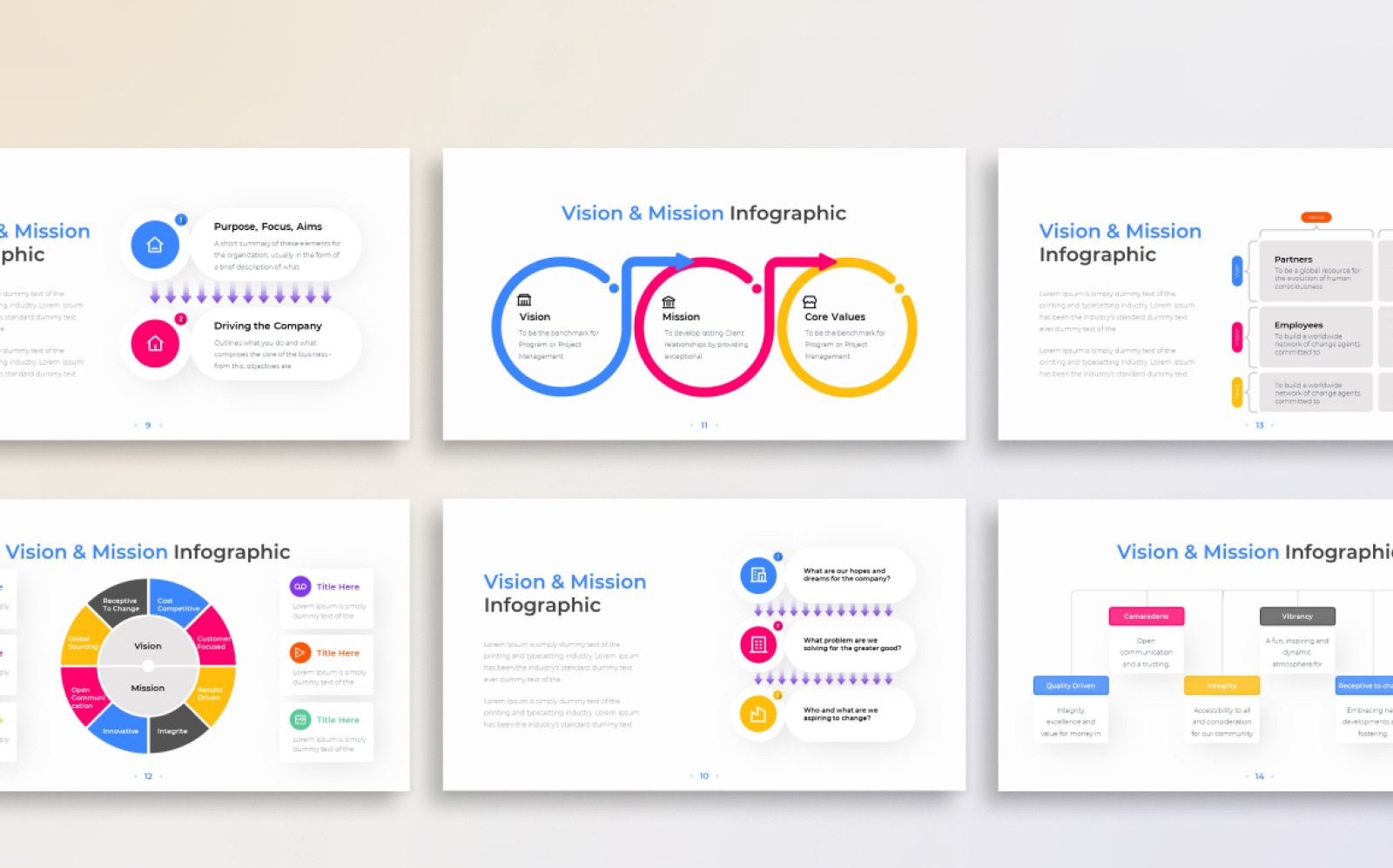 Vision Mission Infographic Template #394409 - TemplateMonster