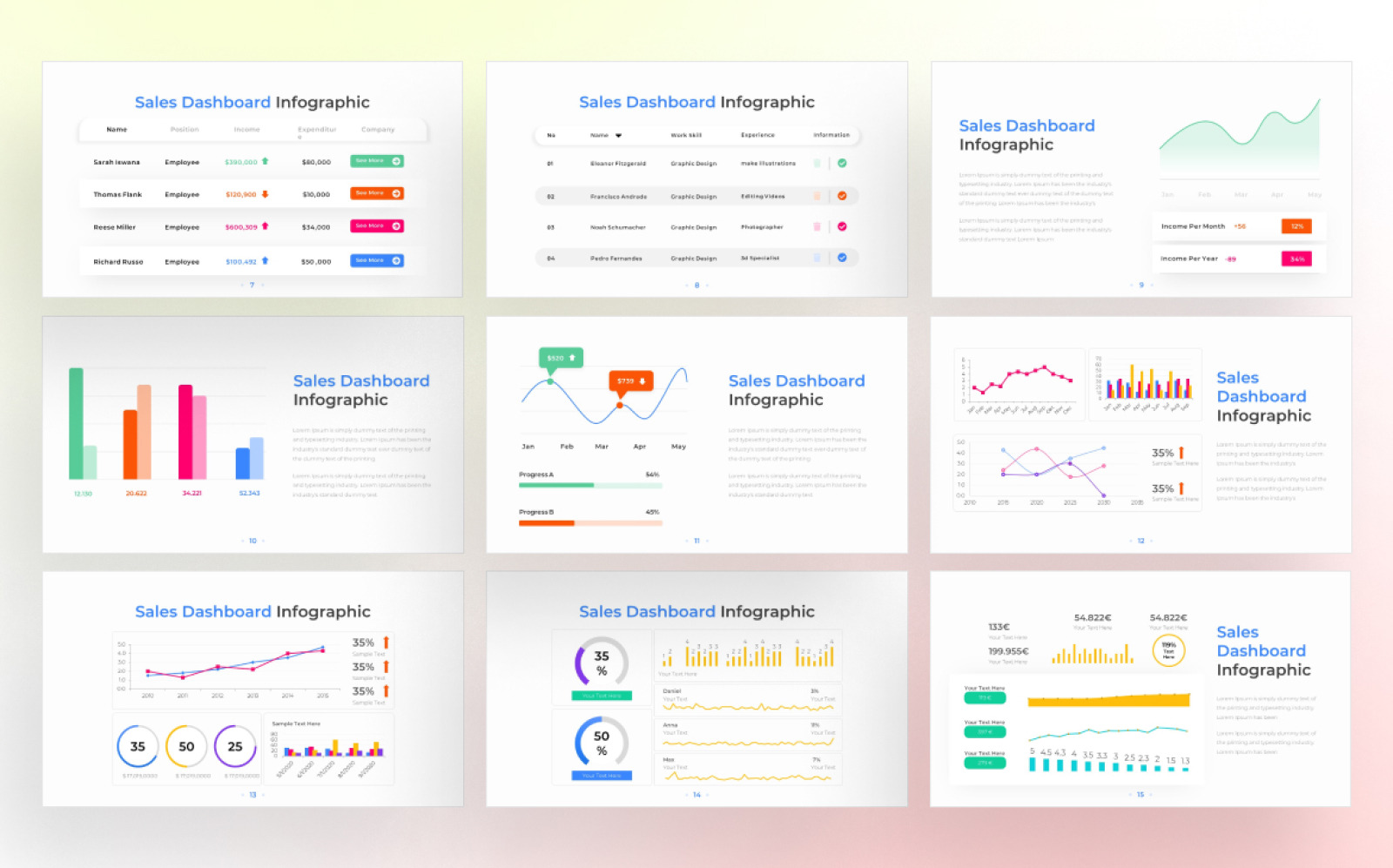 Sales Dashboard PowerPoint Infographic Template