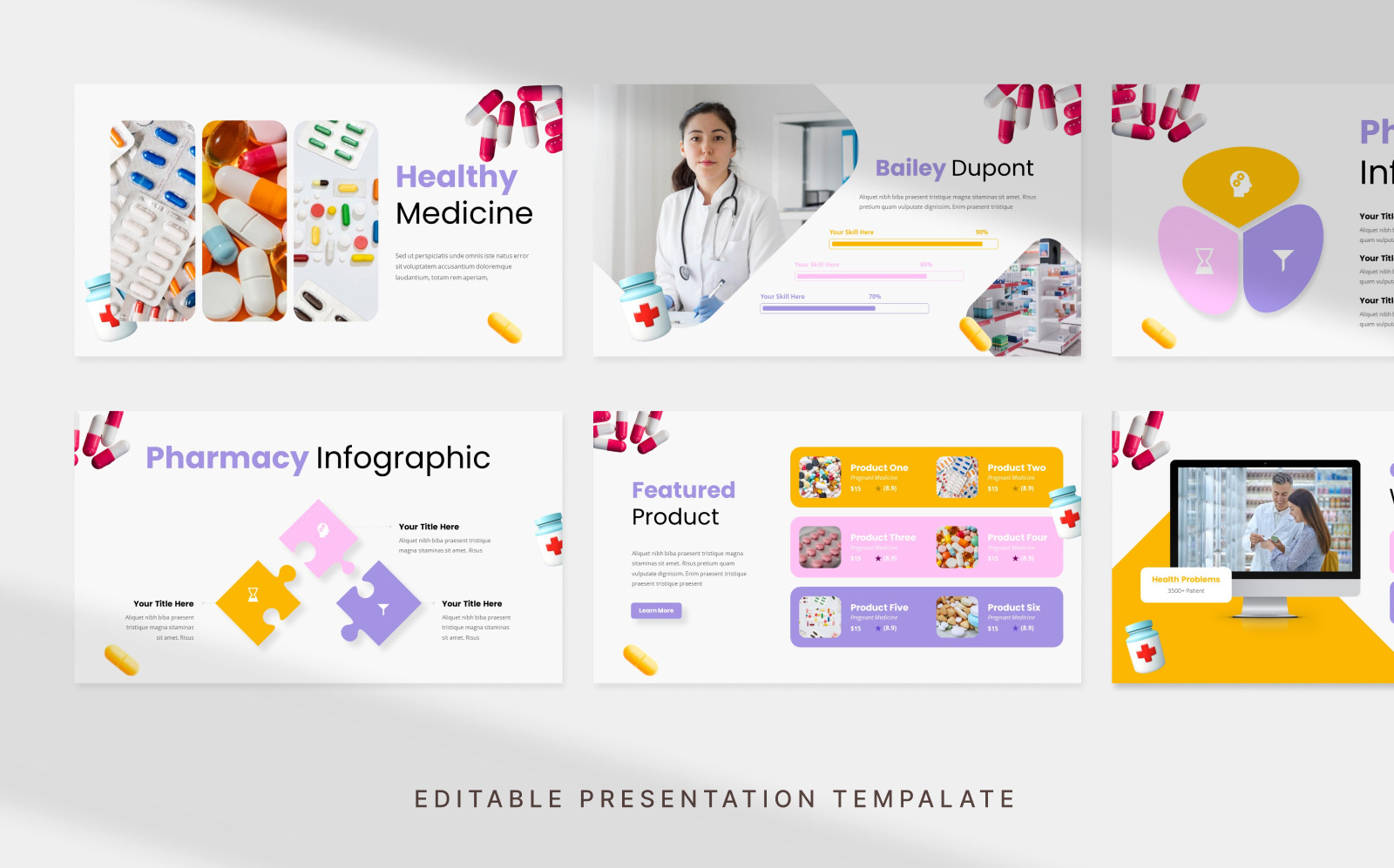 Pharmacy and Drugstore PowerPoint Template - TemplateMonster