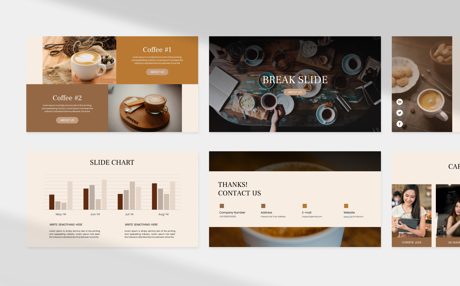 Coffee Shop Infographic Presentation Template