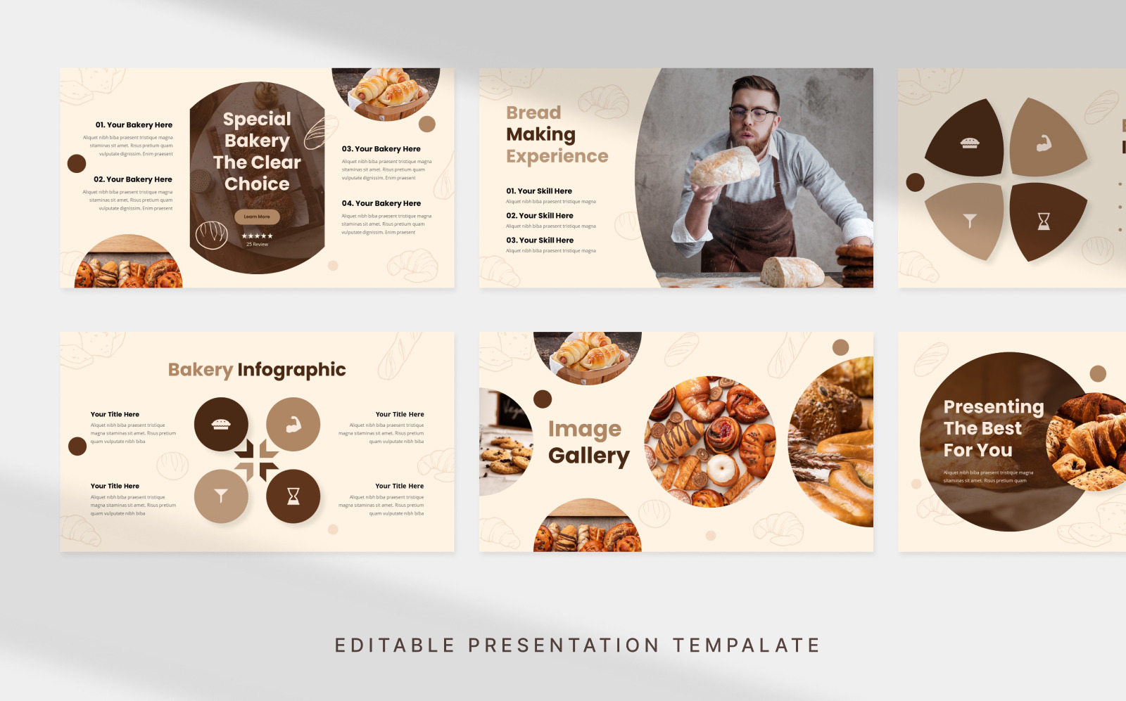Bakery Shop PowerPoint Template #376276 - TemplateMonster