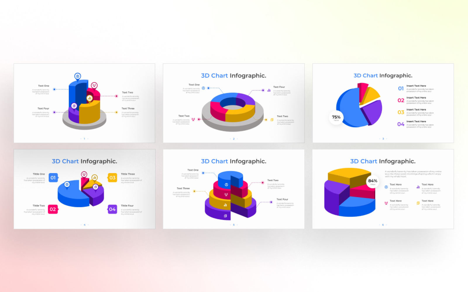 3D Chart PowerPoint Infographic Template - TemplateMonster