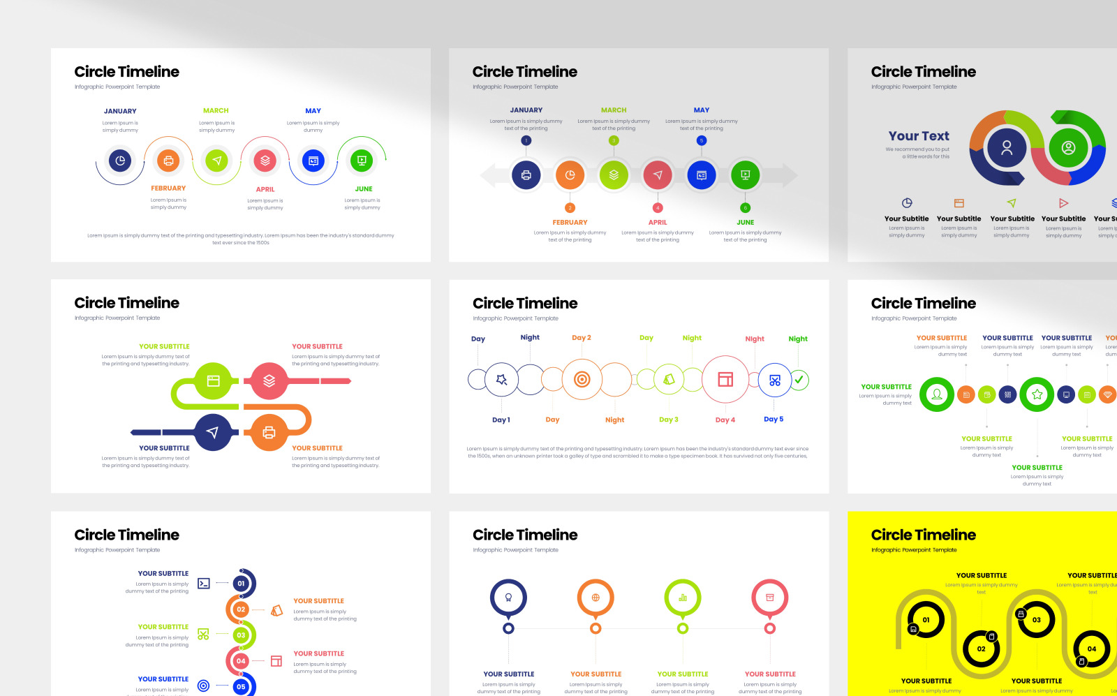 Circle Timeline Infographic Presentation Template