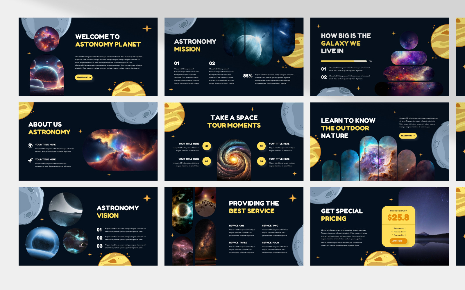 Astronomy Presentation Template #370403 - TemplateMonster