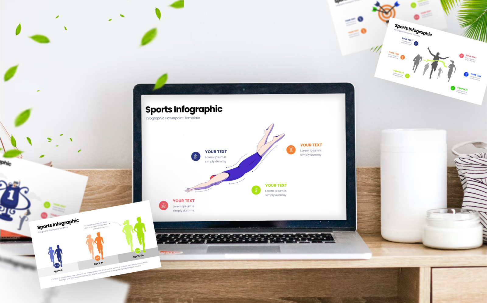 Sport Slide Infographic Presentation Template