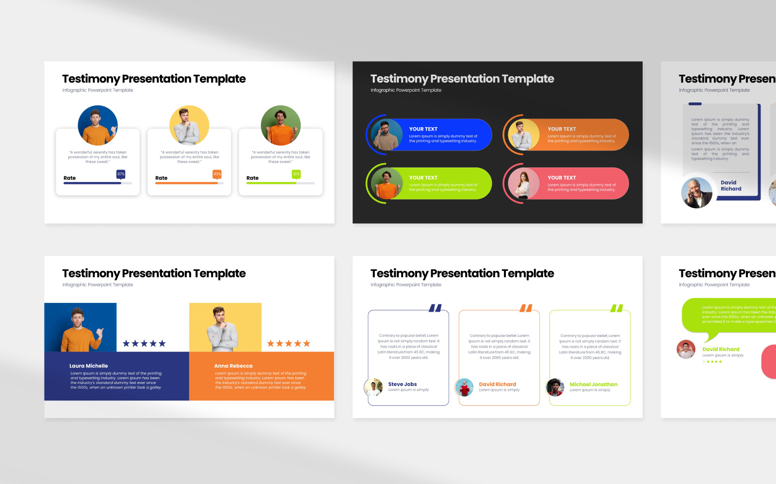 Testimony Infographic Presentation Template - TemplateMonster