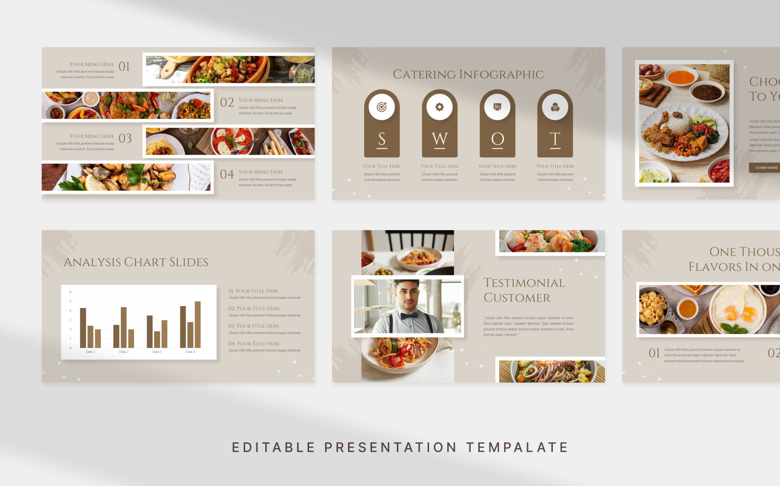 Food Catering PowerPoint Template #376018 - TemplateMonster