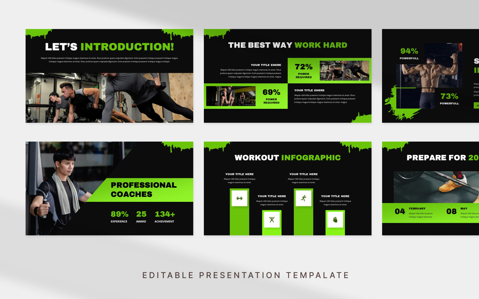 Workout Planner Presentation Template - TemplateMonster