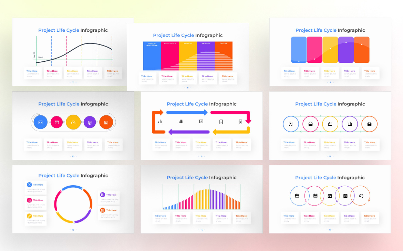 Project Life Cycle PowerPoint Infographic Template