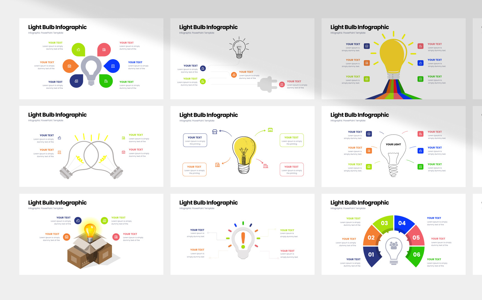 Light Bulb Infographic Presentation Template