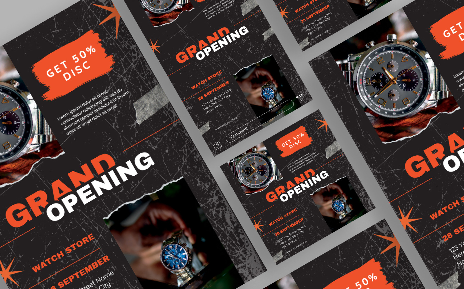 Watch Store Grand Opening Flyer Template - TemplateMonster
