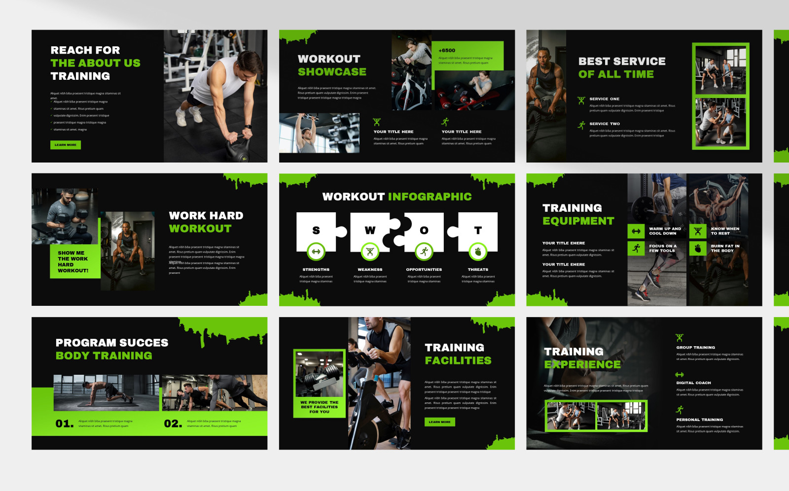 Workout Planner Presentation Template - TemplateMonster