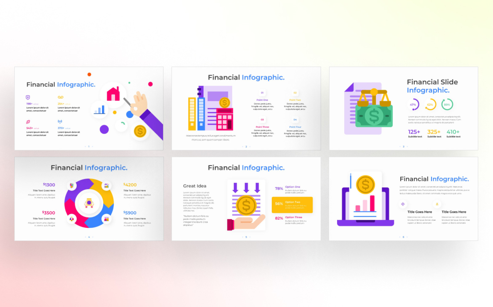 Financial PowerPoint Infographic Template - TemplateMonster