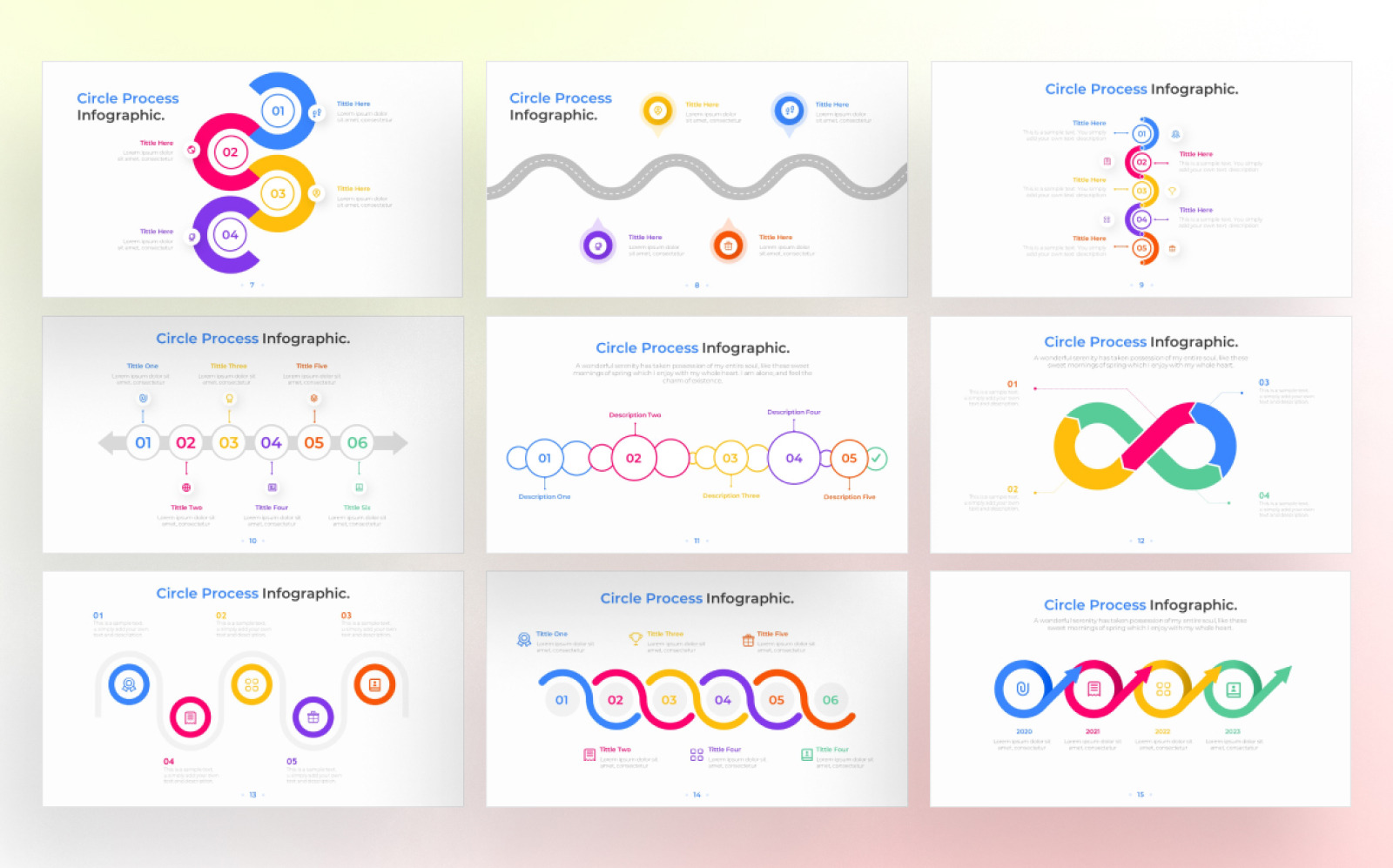 Circle Process PowerPoint Infographic Template