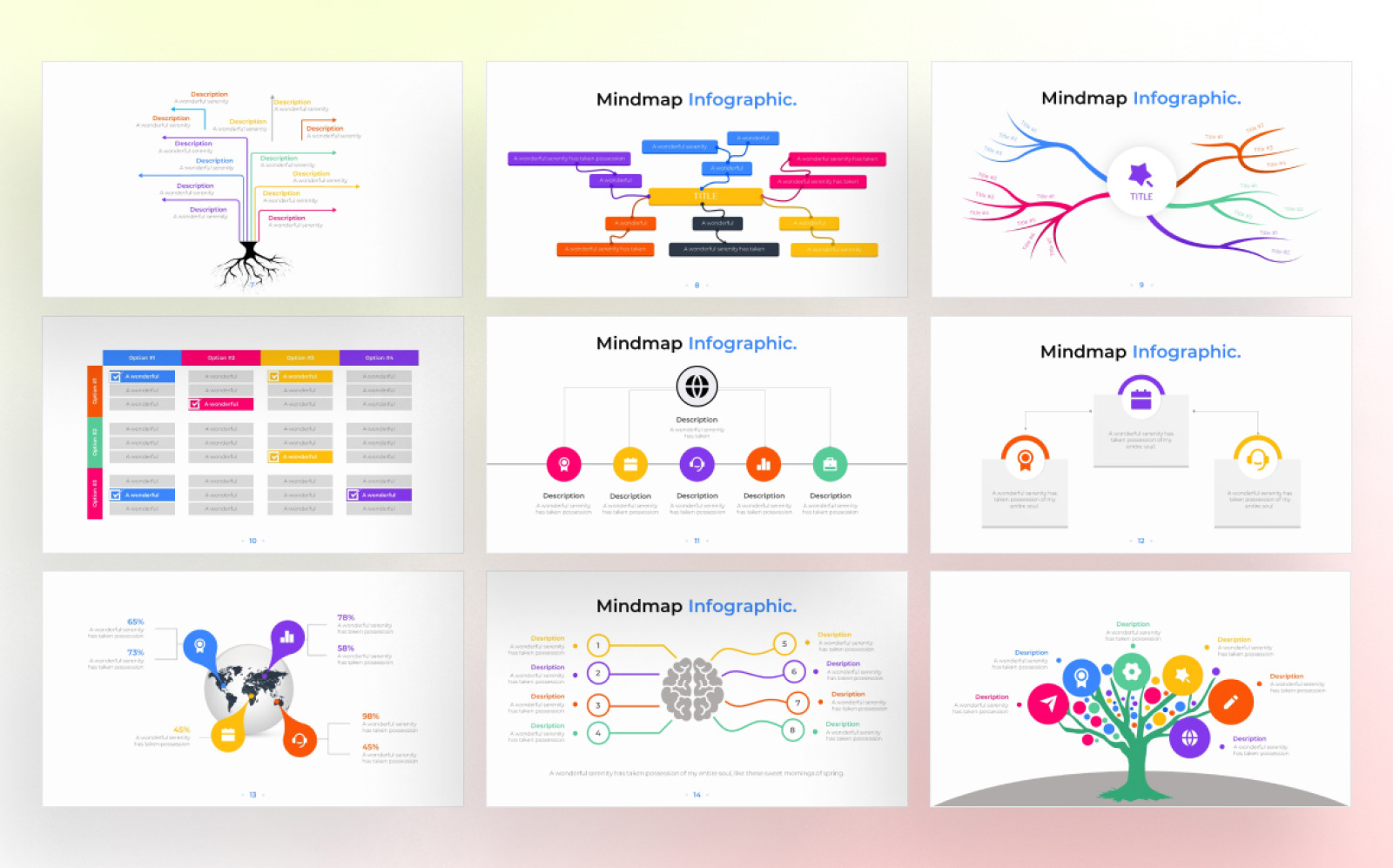 Mindmap PowerPoint Infographic Template - TemplateMonster
