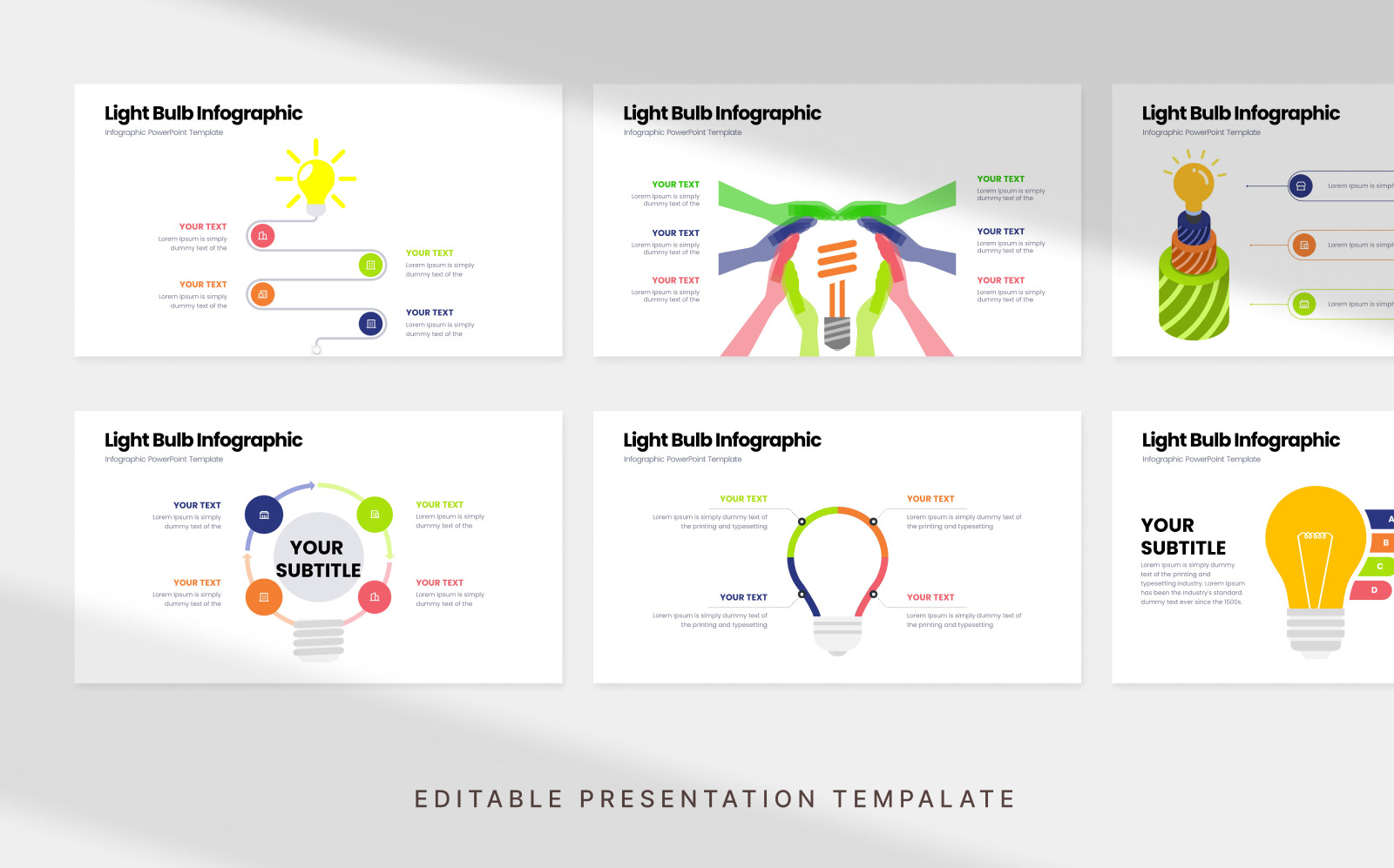 Light Bulb Infographic Presentation Template
