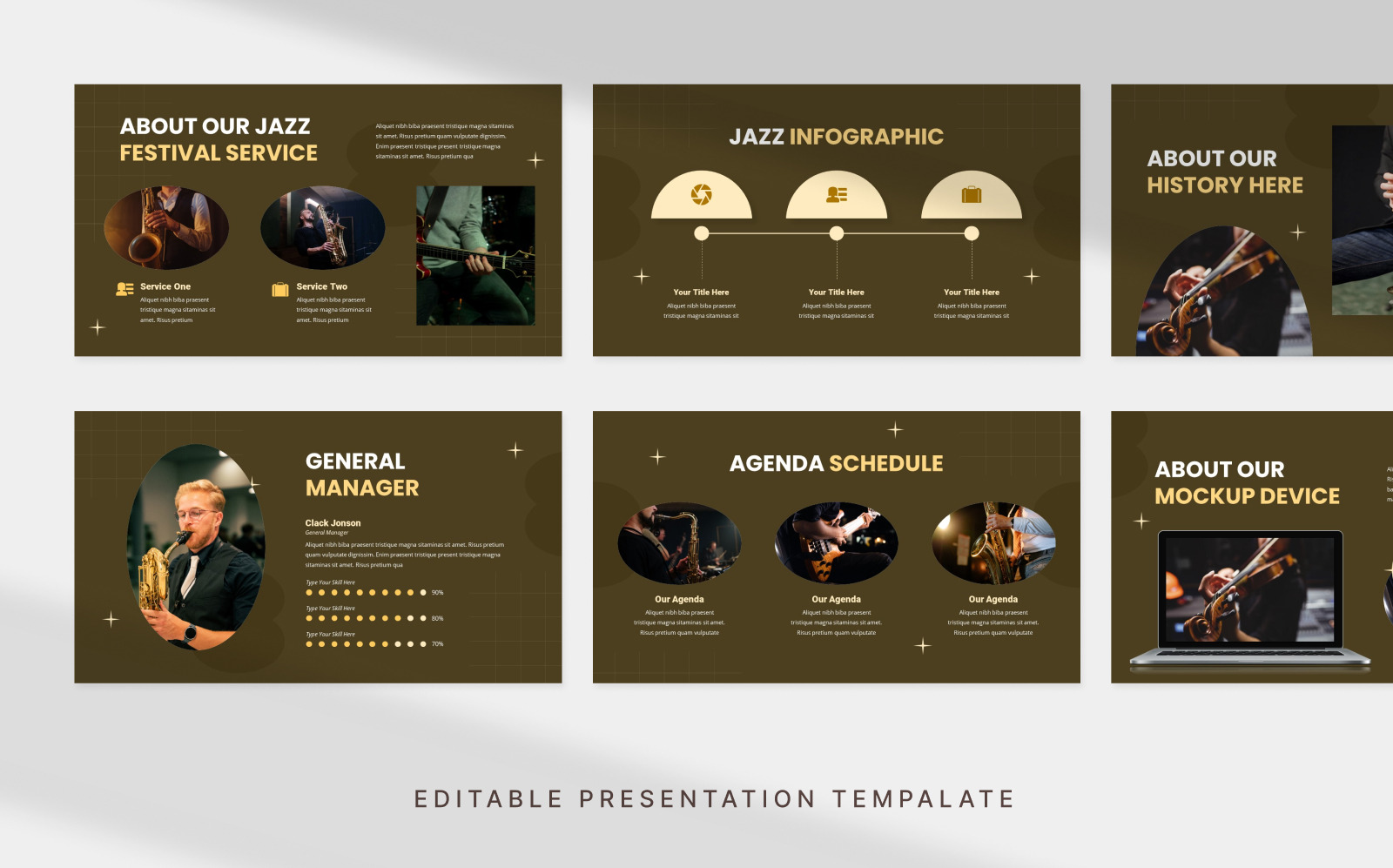 Jazz Festival Presentation Template #344860 - TemplateMonster