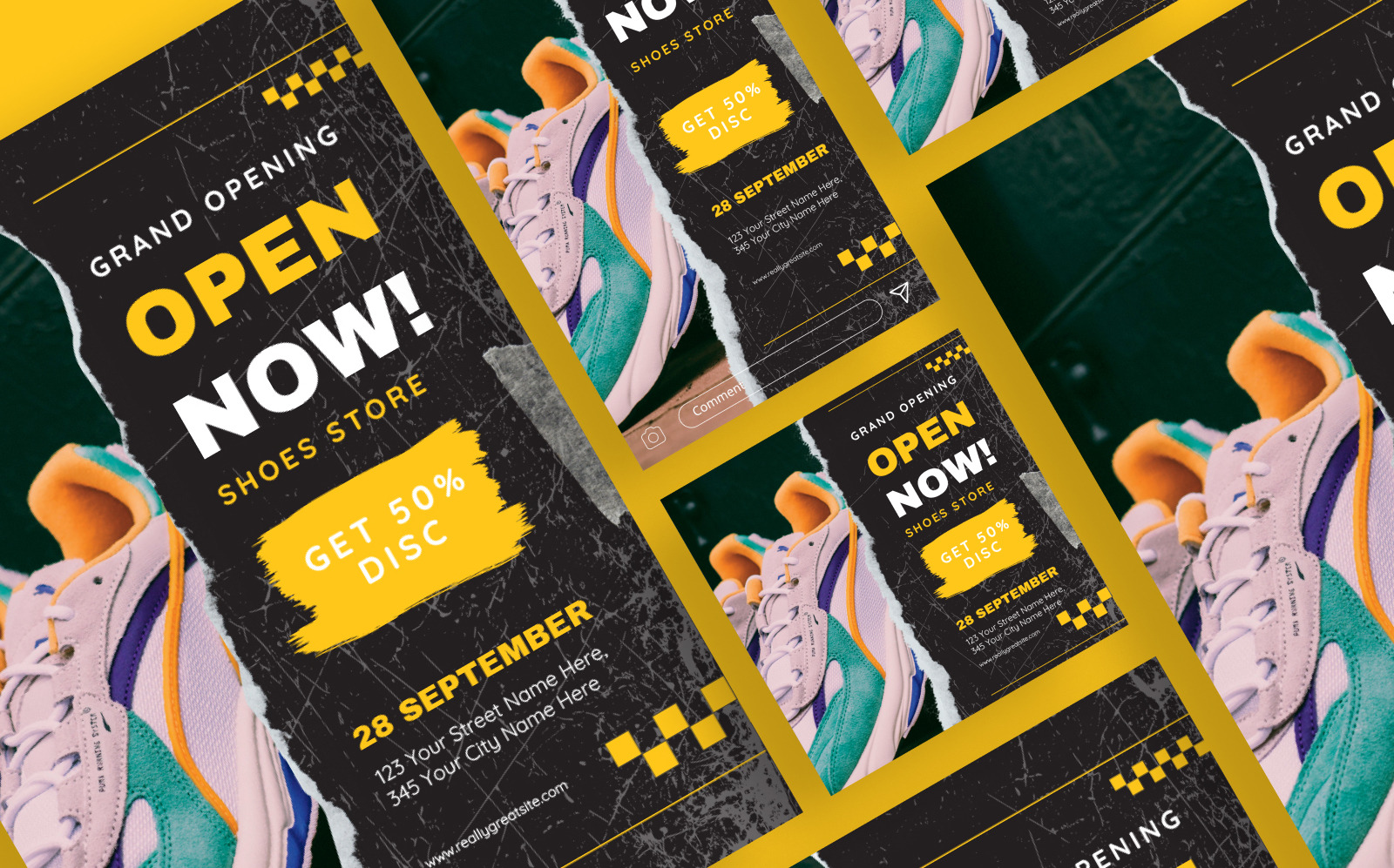 Shoes Store Grand Opening Flyer Template - TemplateMonster