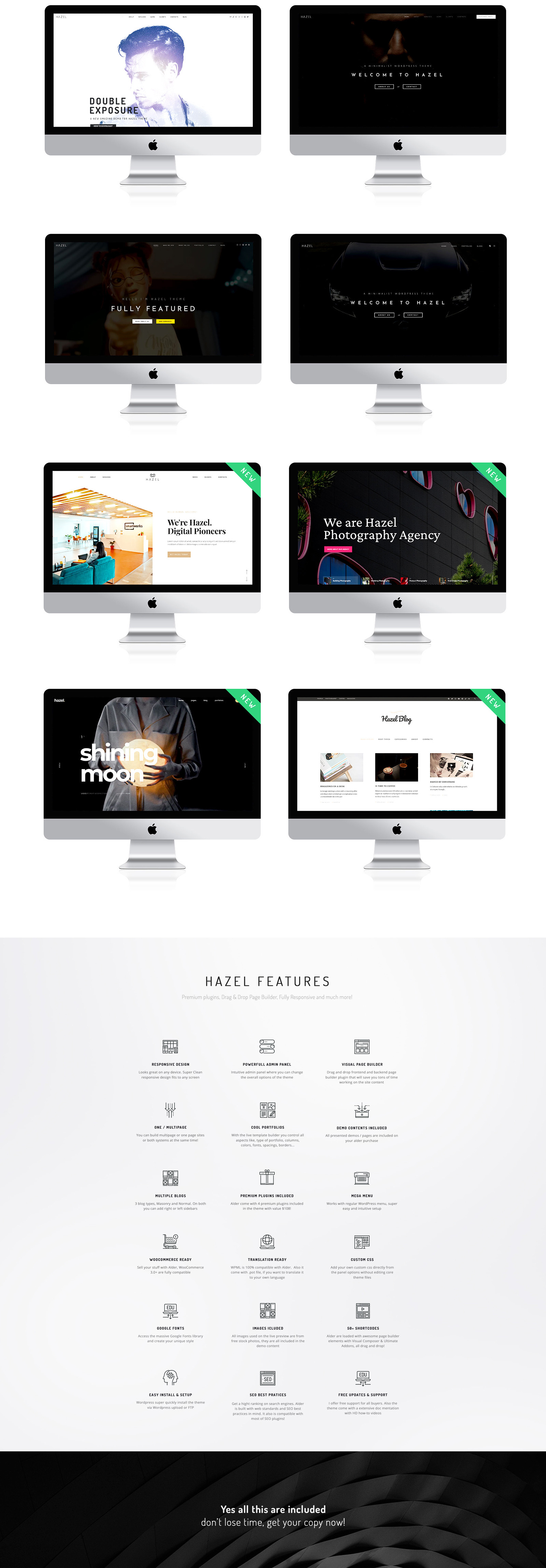 Hazel - Clean Minimalist Multi-Purpose WordPress Theme