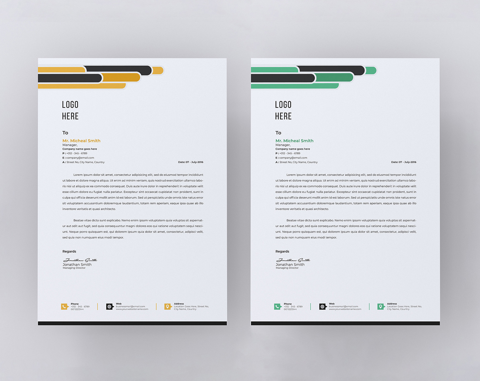 Letterhead Pad Template Word Apple Pages Google Docs