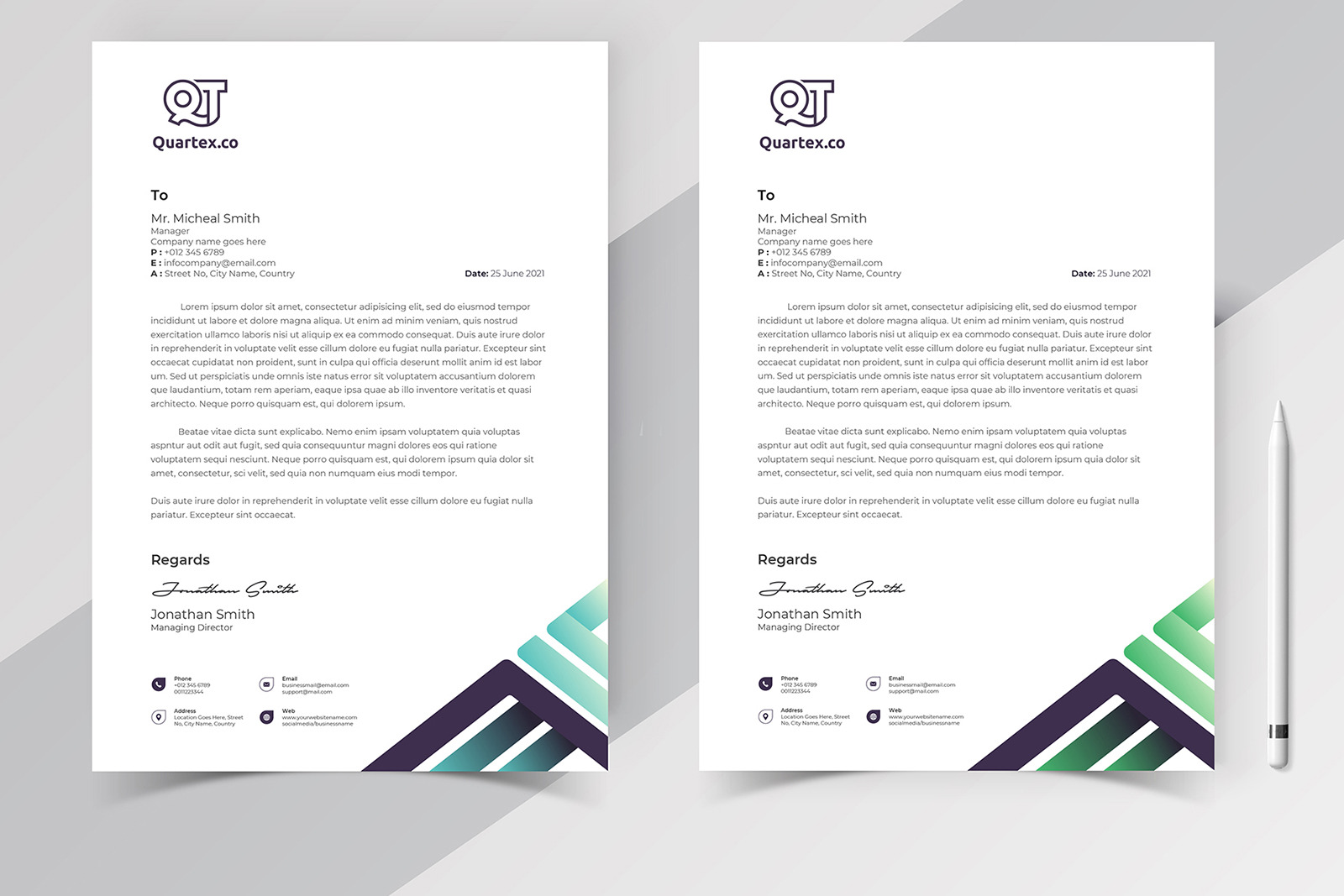Letterhead Pad Template Word Google Docs Apple Pages Format