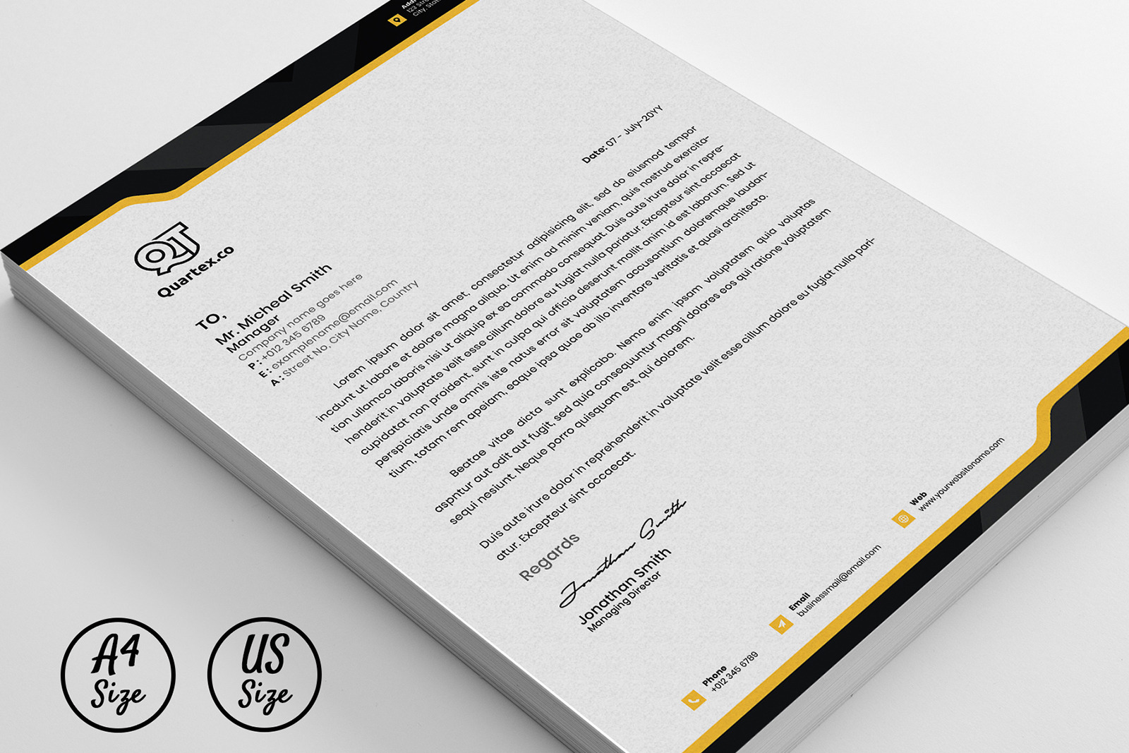 Letterhead Pad Template Word Apple Pages Google Docs Format